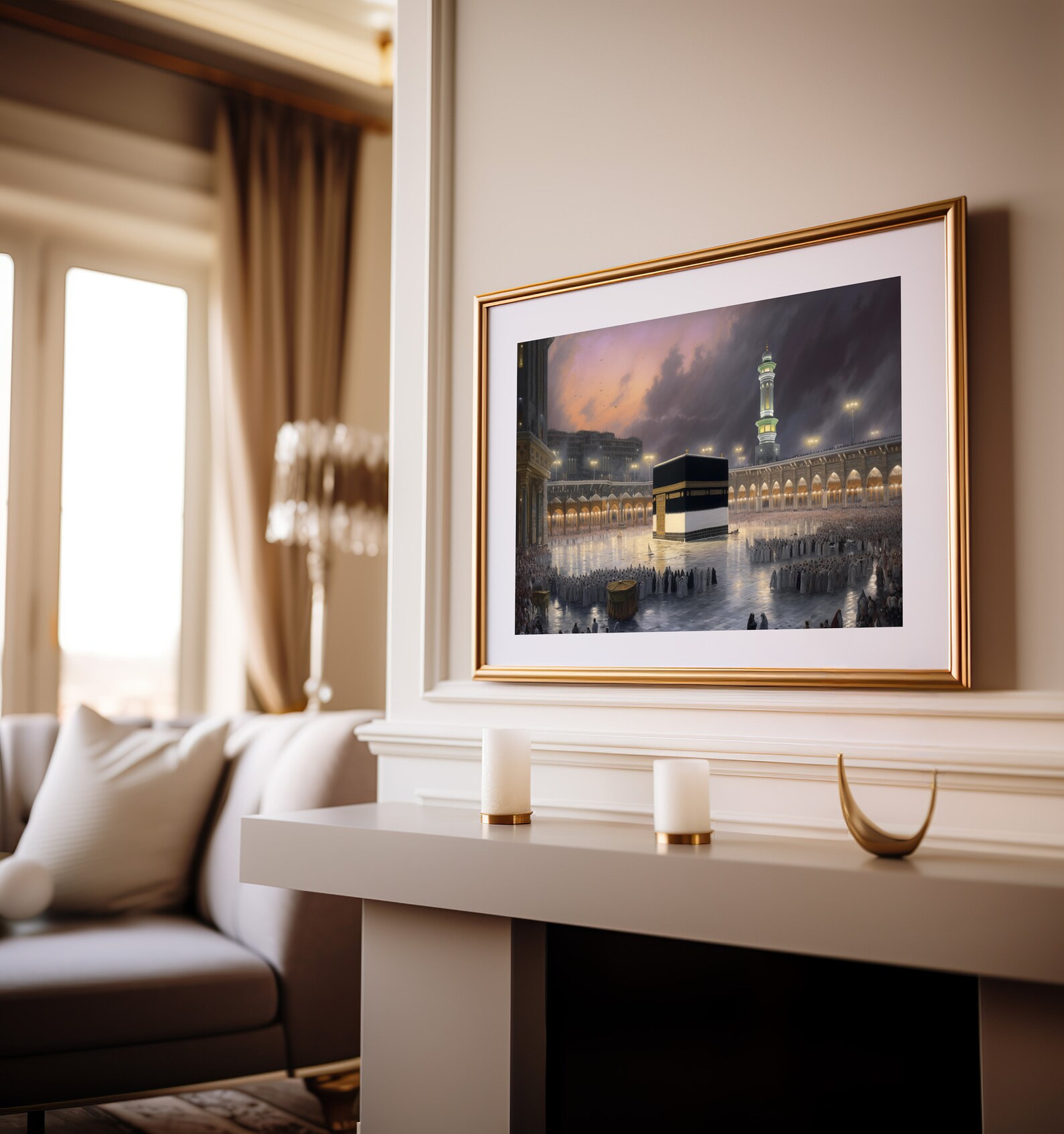 Printable Al-haram Mosque Art | Makkah Masjid Print | Digital Download ...