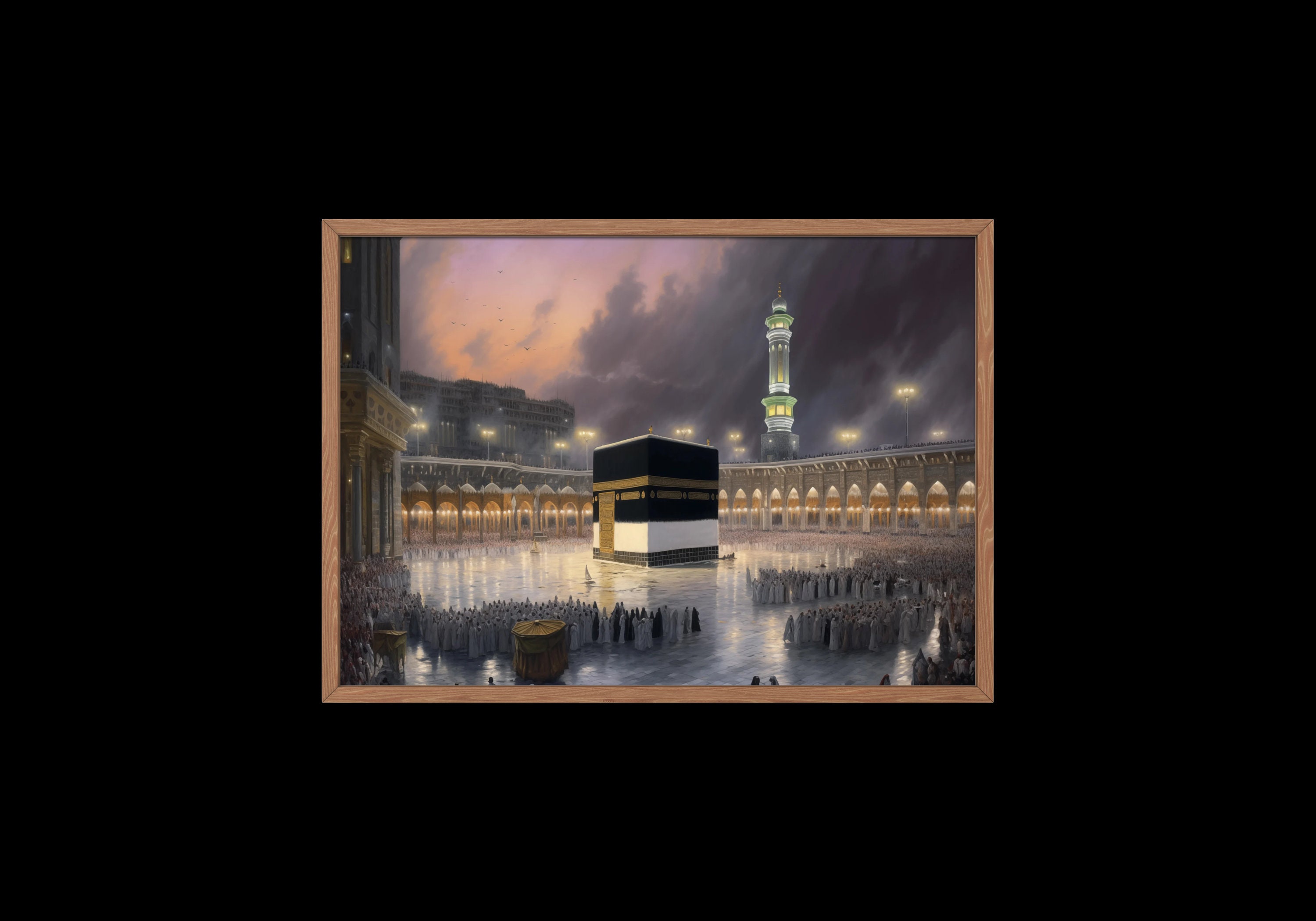 Printable Al-haram Mosque Art | Makkah Masjid Print | Digital Download ...