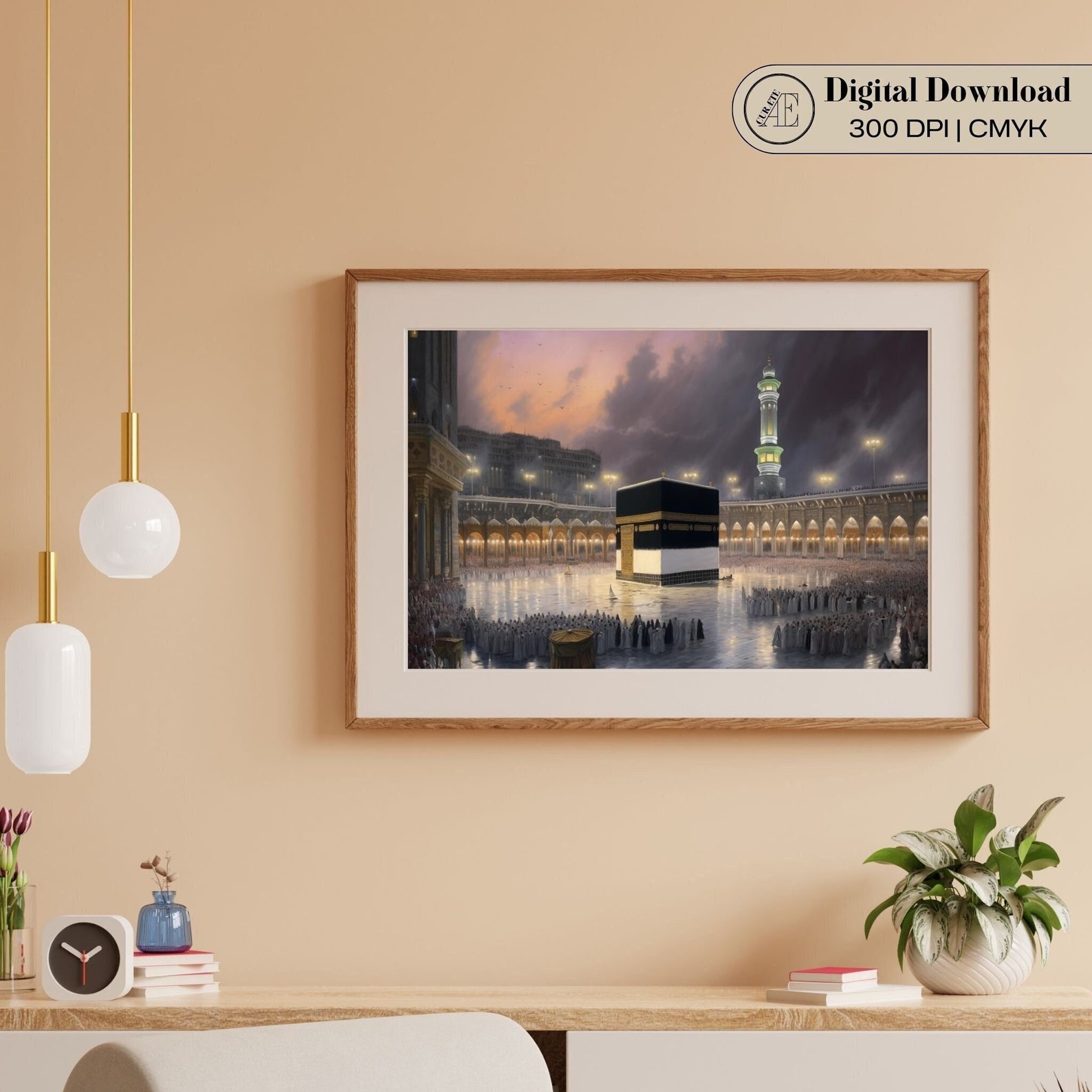 Printable Al-haram Mosque Art | Makkah Masjid Print | Digital Download ...