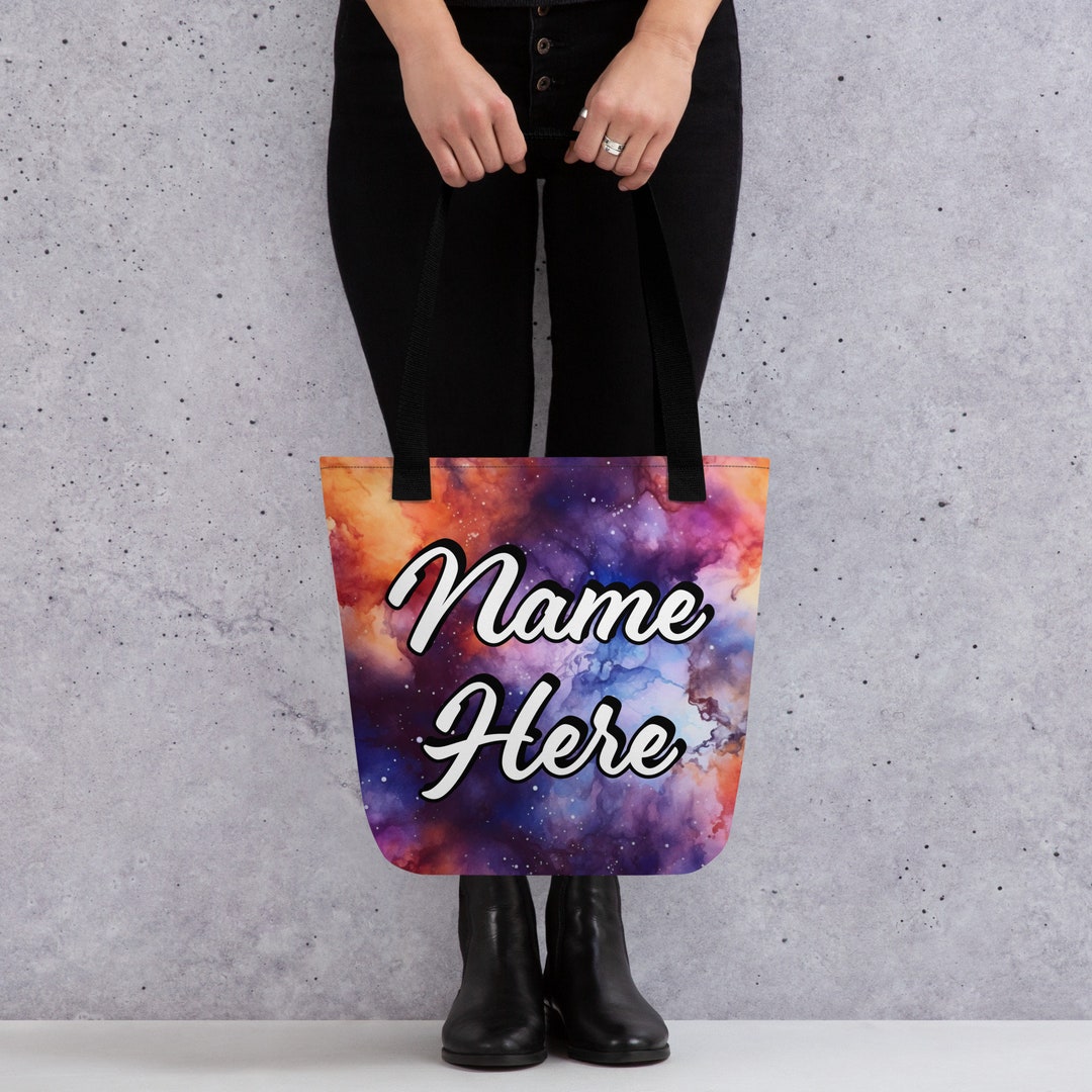 Personalized Galaxy Tote Bag, Custom Space Shopping Bag, Customized ...