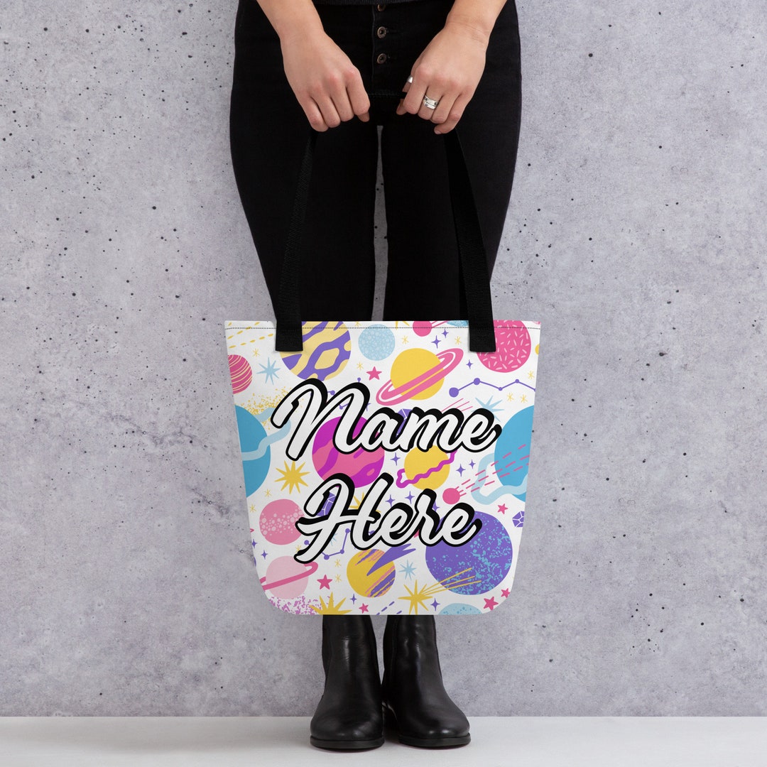 Personalized Galaxy Tote Bag, Custom Space Shopping Bag, Customized ...