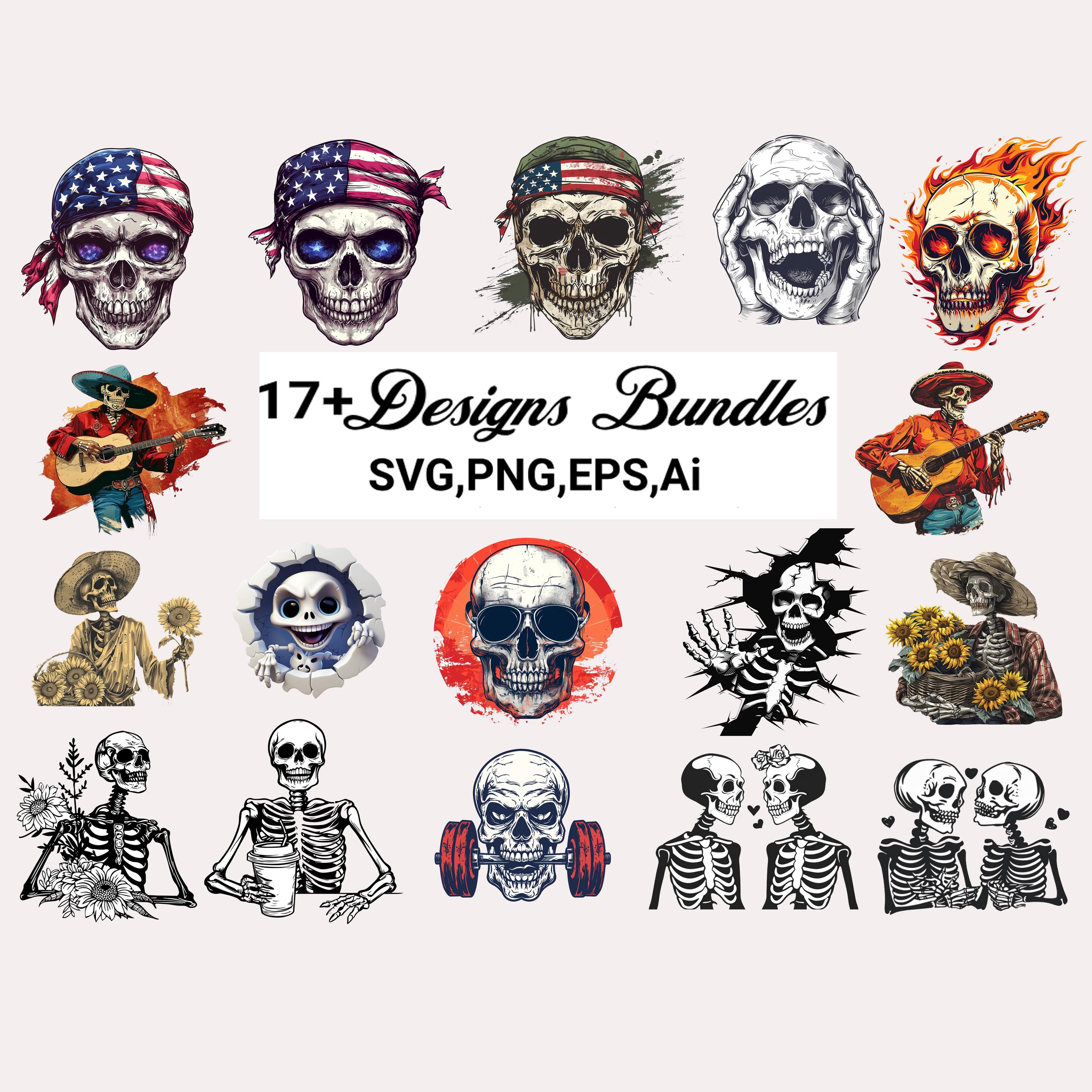 Spooky Digital Designs 17 Downloadable Files Dracula Skull Wearing ...