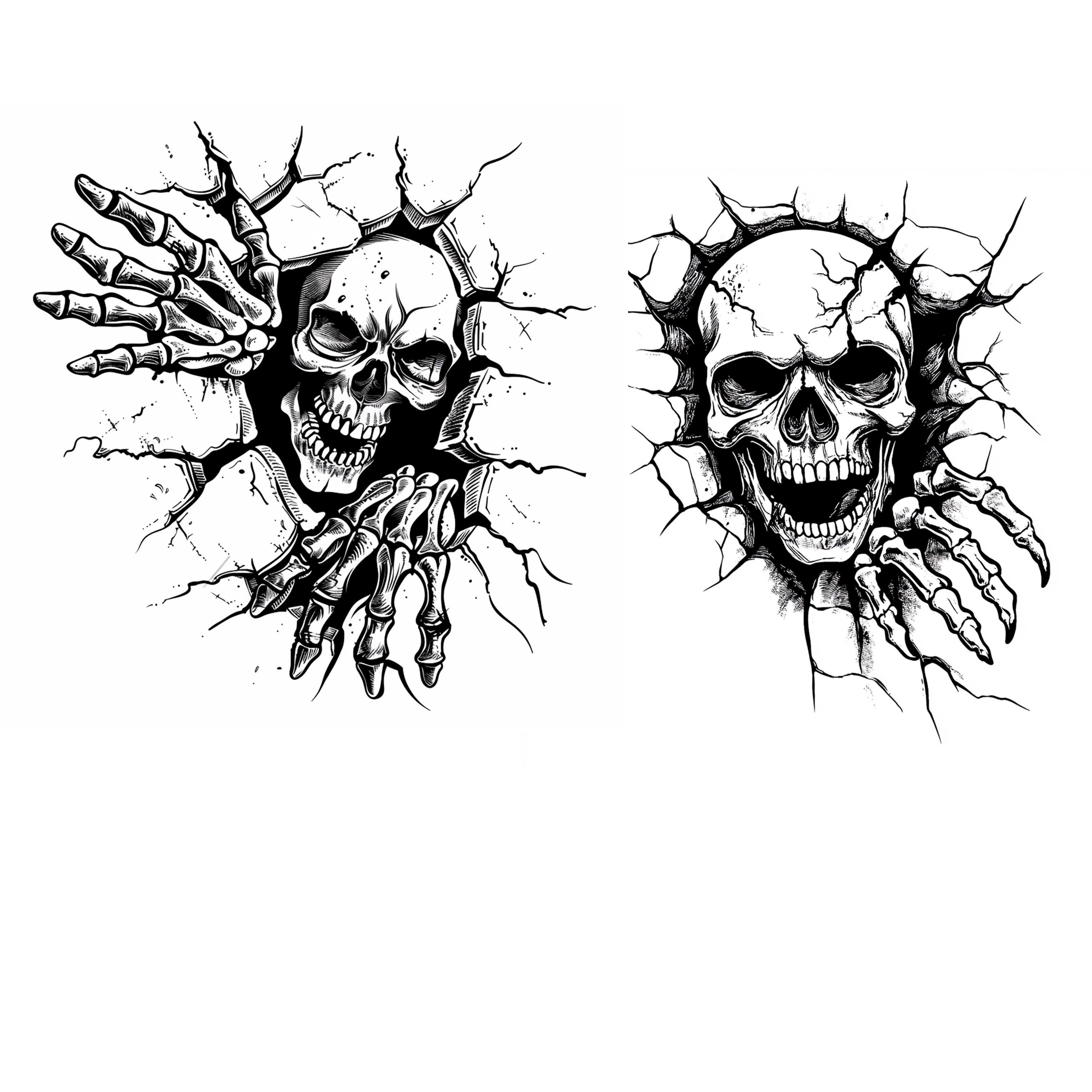 Skull Skeleton Hand Spooky Decor Halloween Skeleton Spooky Season Funny ...