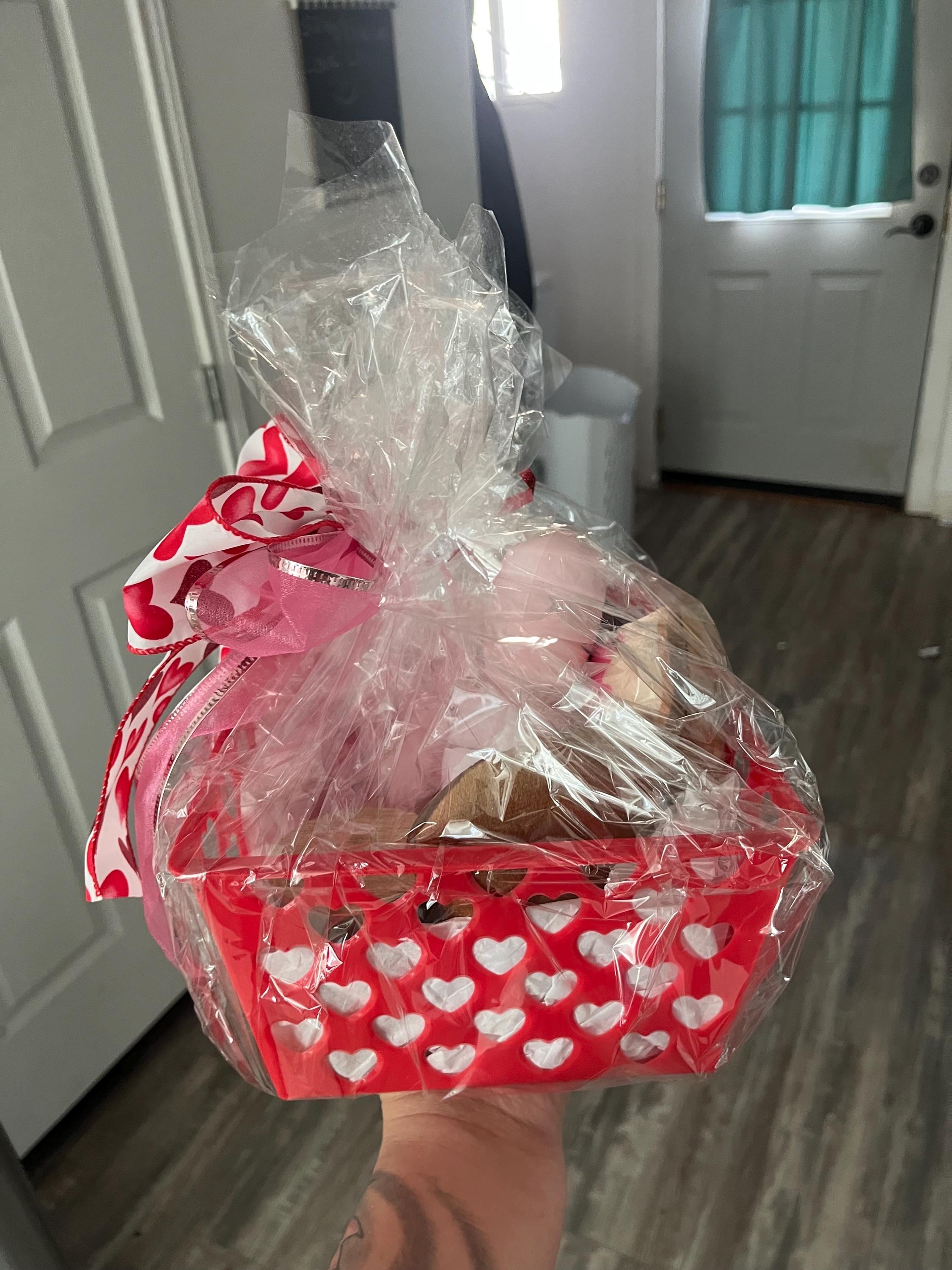 Valentine’s Day Gift Basket Best Friend Basket Red and Pink - Etsy