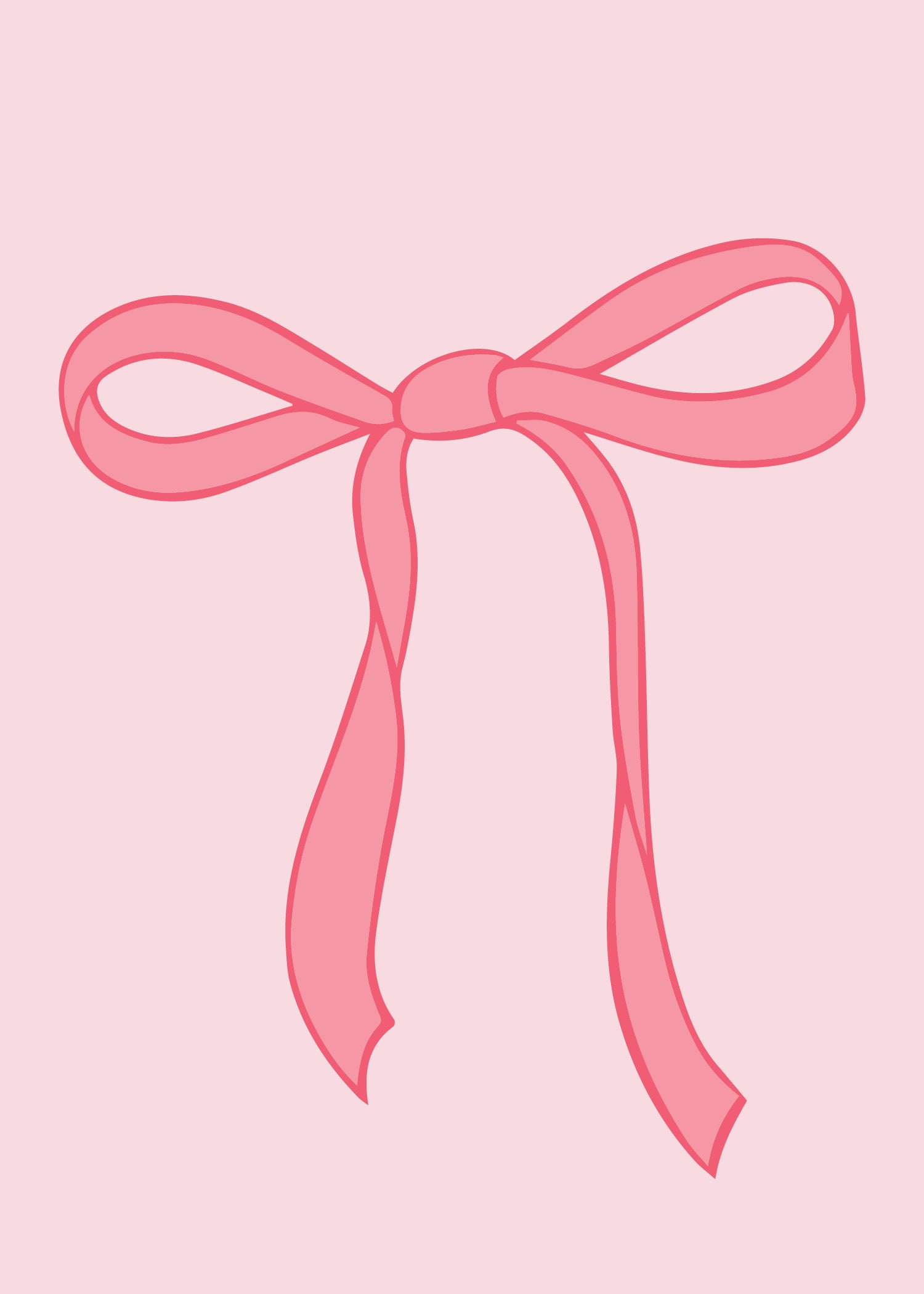 Pink Bow Art Print - Etsy