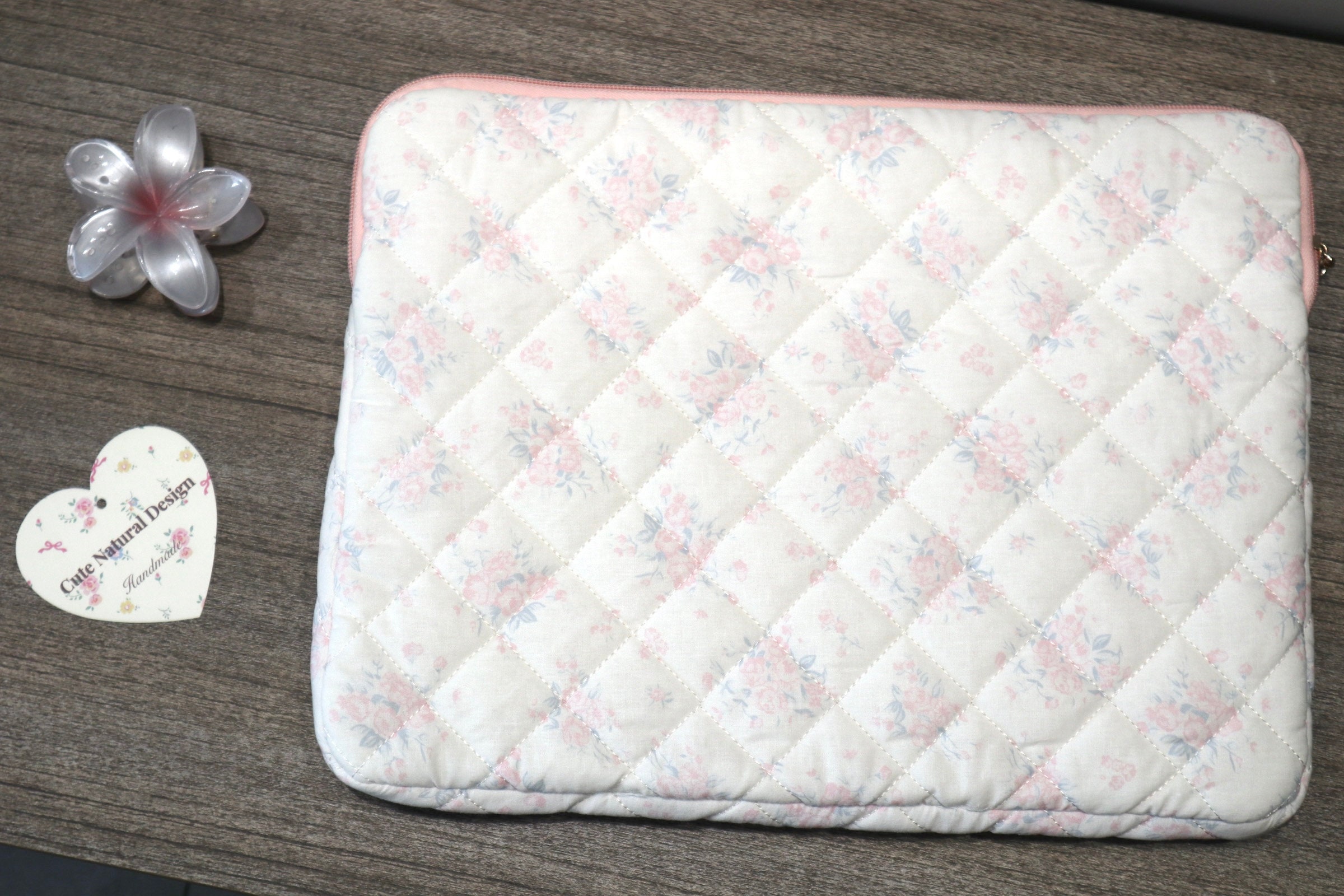 Cute Flower Handmade Laptop Bag,quilted Computer Bag, Padded-minimalist ...
