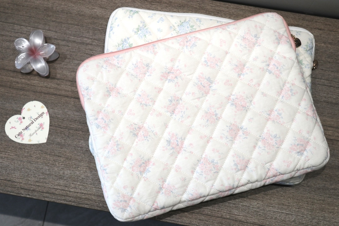 Cute Flower Handmade Laptop Bag,quilted Computer Bag, Padded-minimalist ...