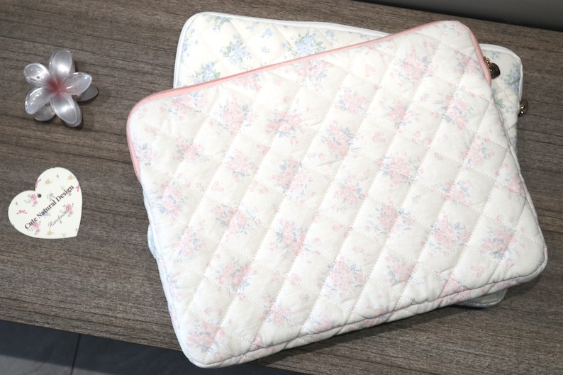Cute Flower Handmade Laptop Bag,quilted Computer Bag, Padded-minimalist ...