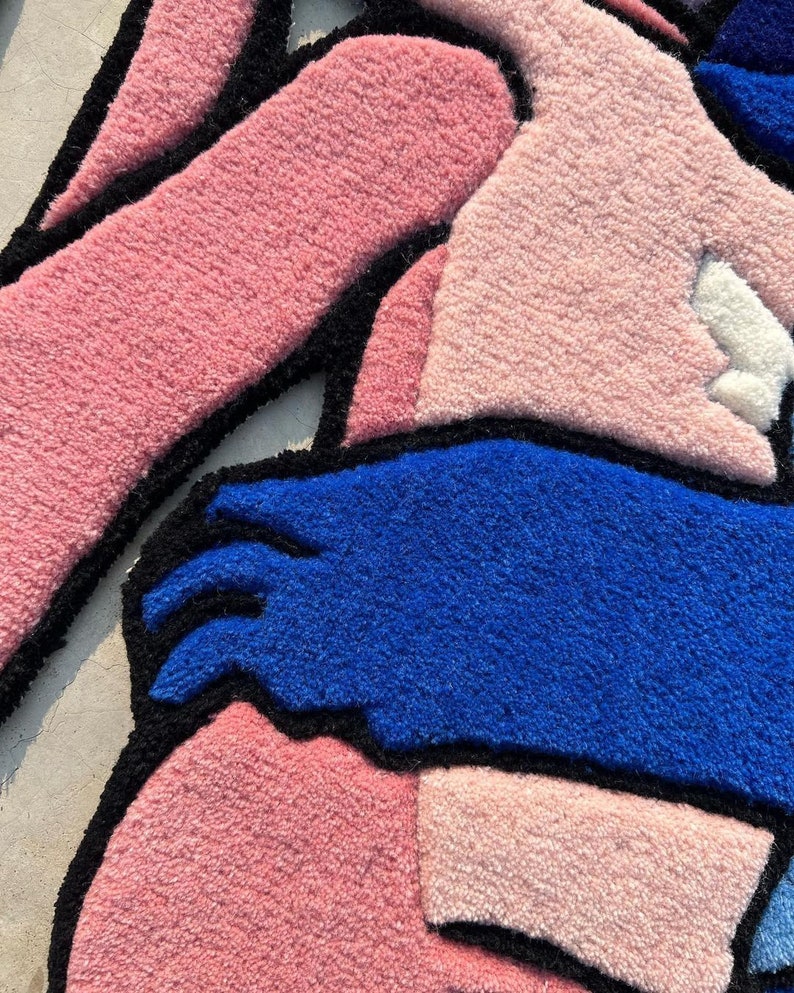 Stitch and Lover Custom Rug / Handmade Tufted Rug for Anime Fans and ...