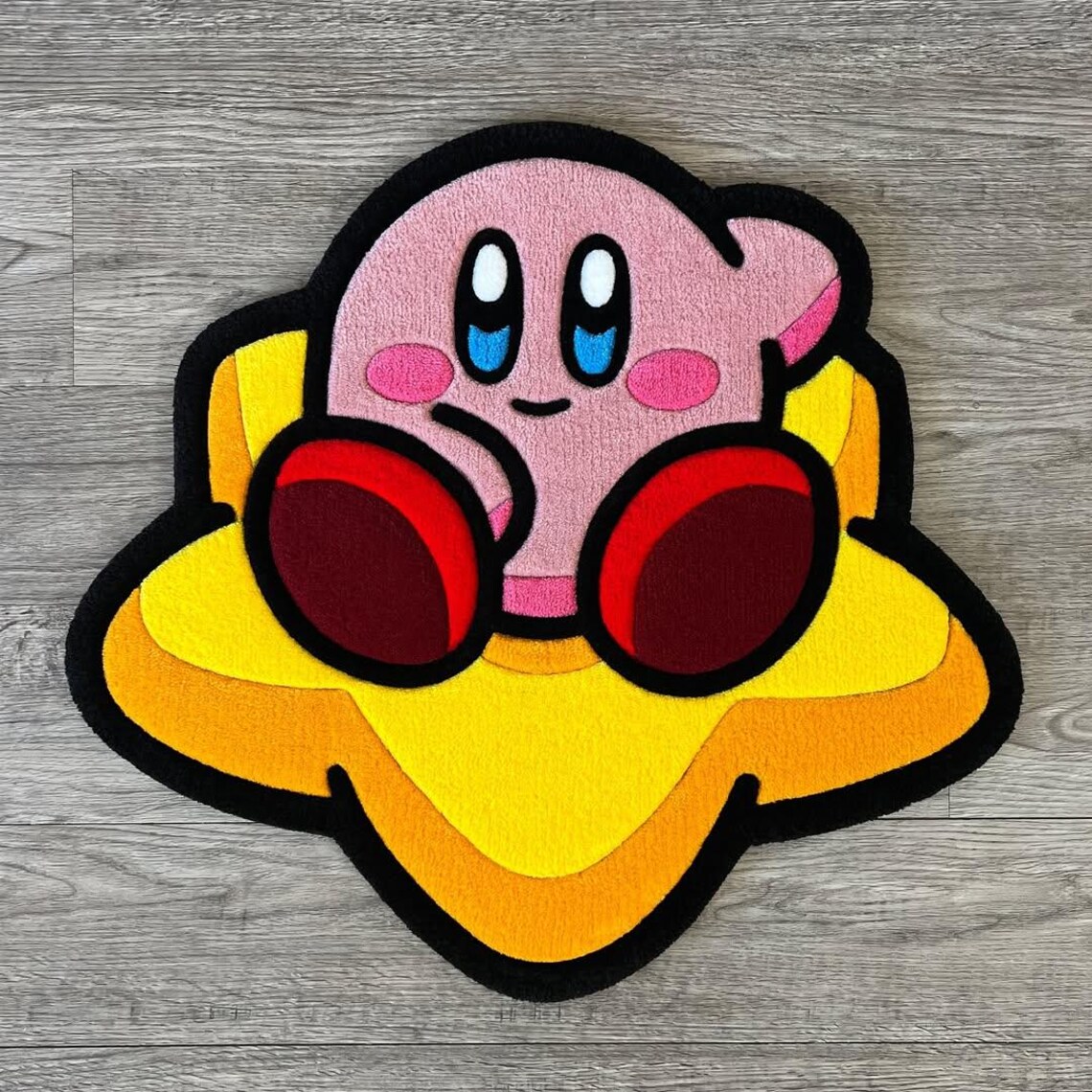 Custom Handmade Tufted Pink Character Rug for Anime Fans and Gamers ...