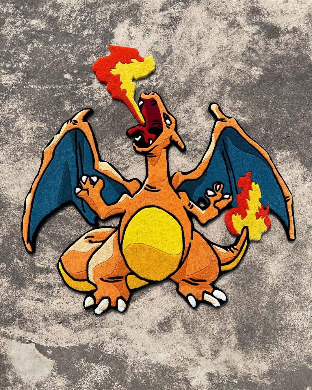 Charizard Custom Rug / Handmade Tufted Rug for Anime Fans and Gamers ...