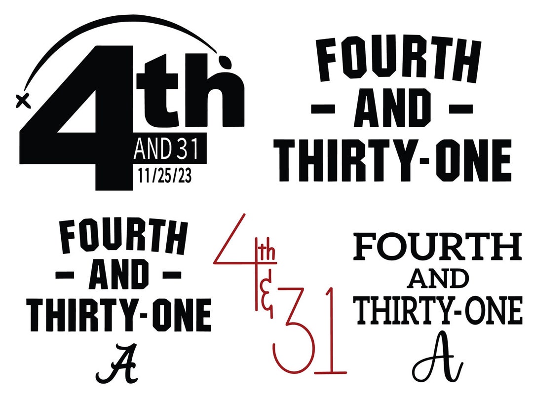 4th and 31 Png Alabama Png, Fourth and Thirty One Alabama Png, 4h and ...