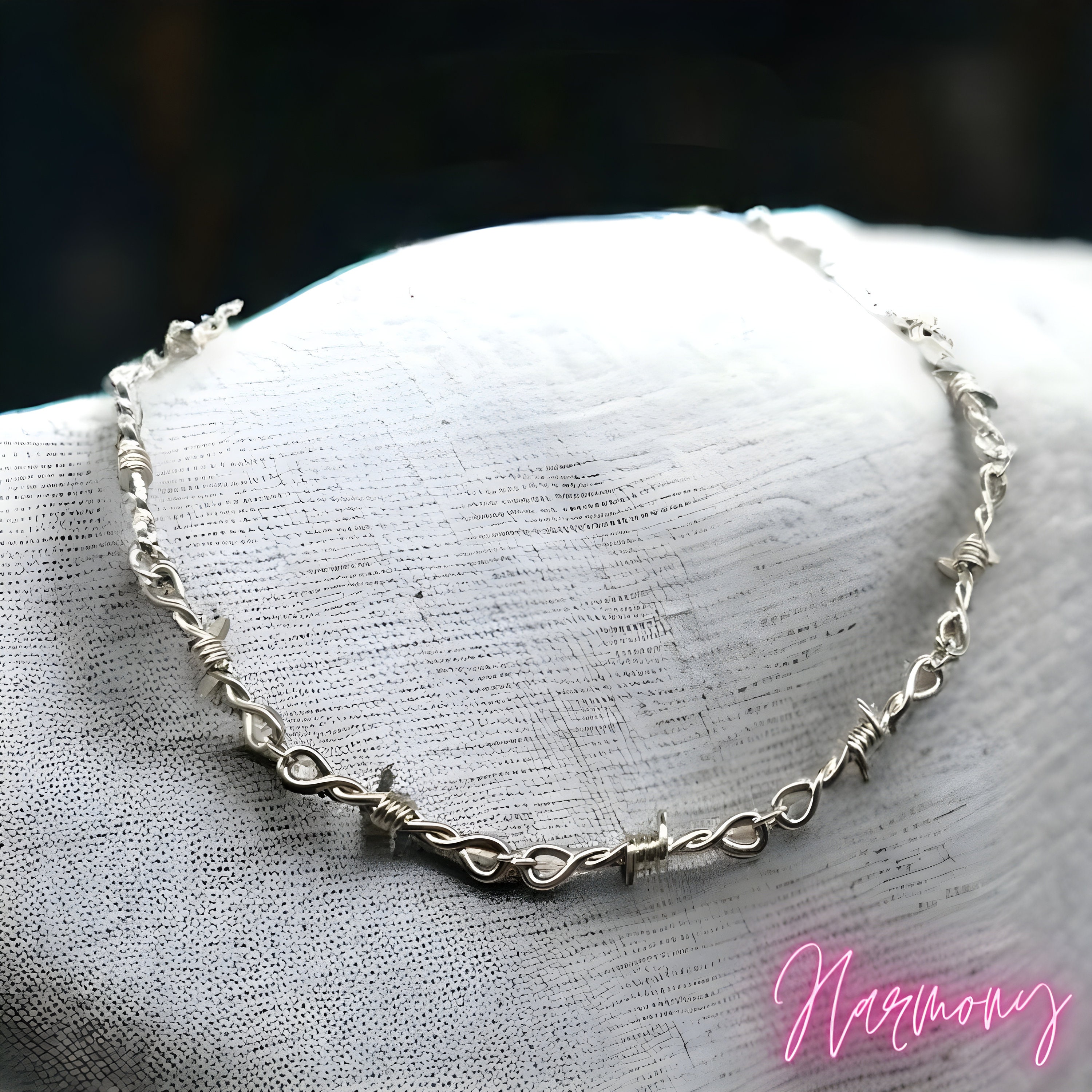 Barbed Wire Chain Necklace : Barbed Wire Silver Necklace, Barbed Wire ...
