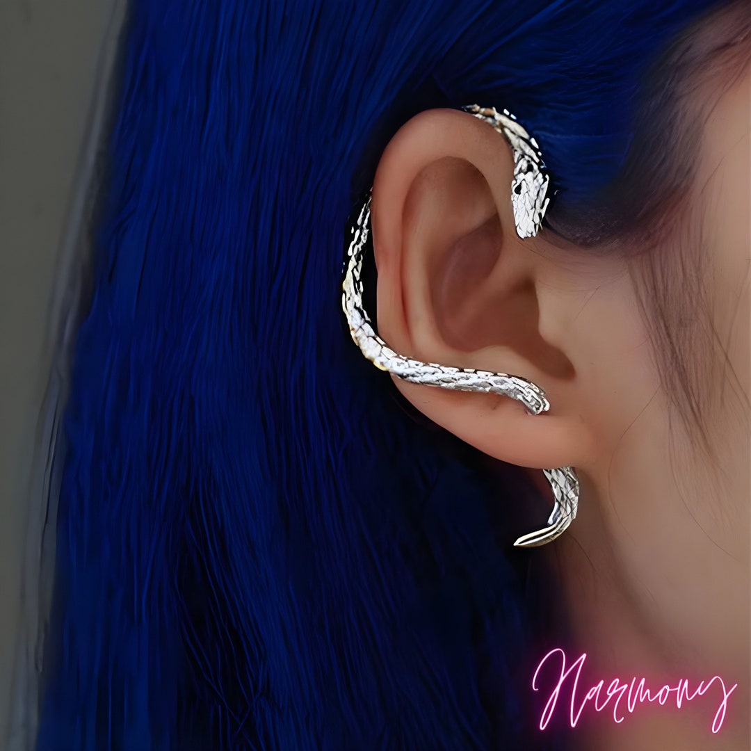 Snake Earring: Snake Ear Cuff, Snake Ear Jacket, Silver Snake Desing ...