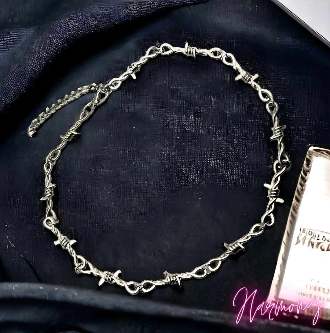 Barbed Wire Chain Necklace : Barbed Wire Silver Necklace, Barbed Wire ...