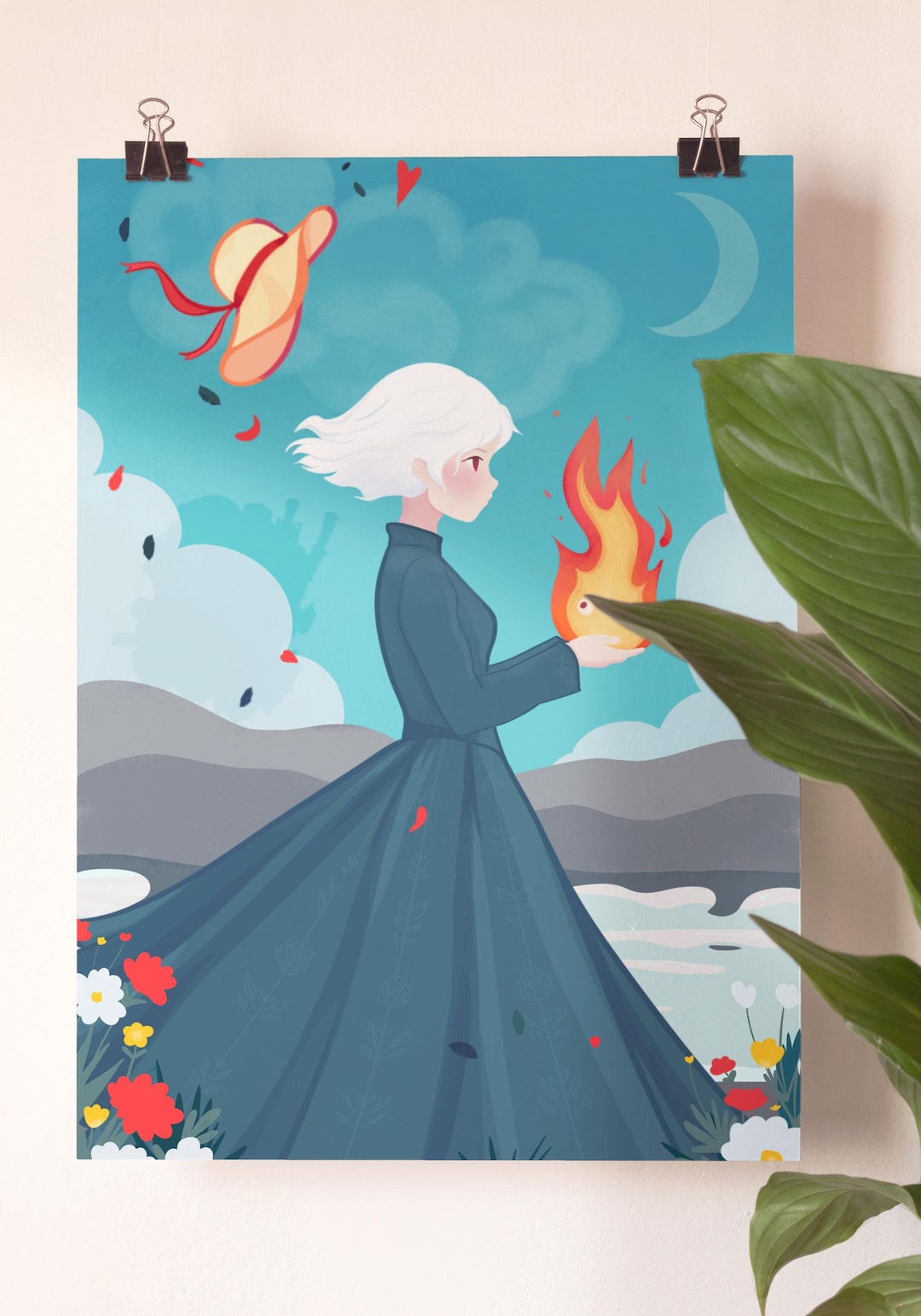 Sophie & Calcifer Digital Artwork | Howl’s Moving Castle | PNG High ...