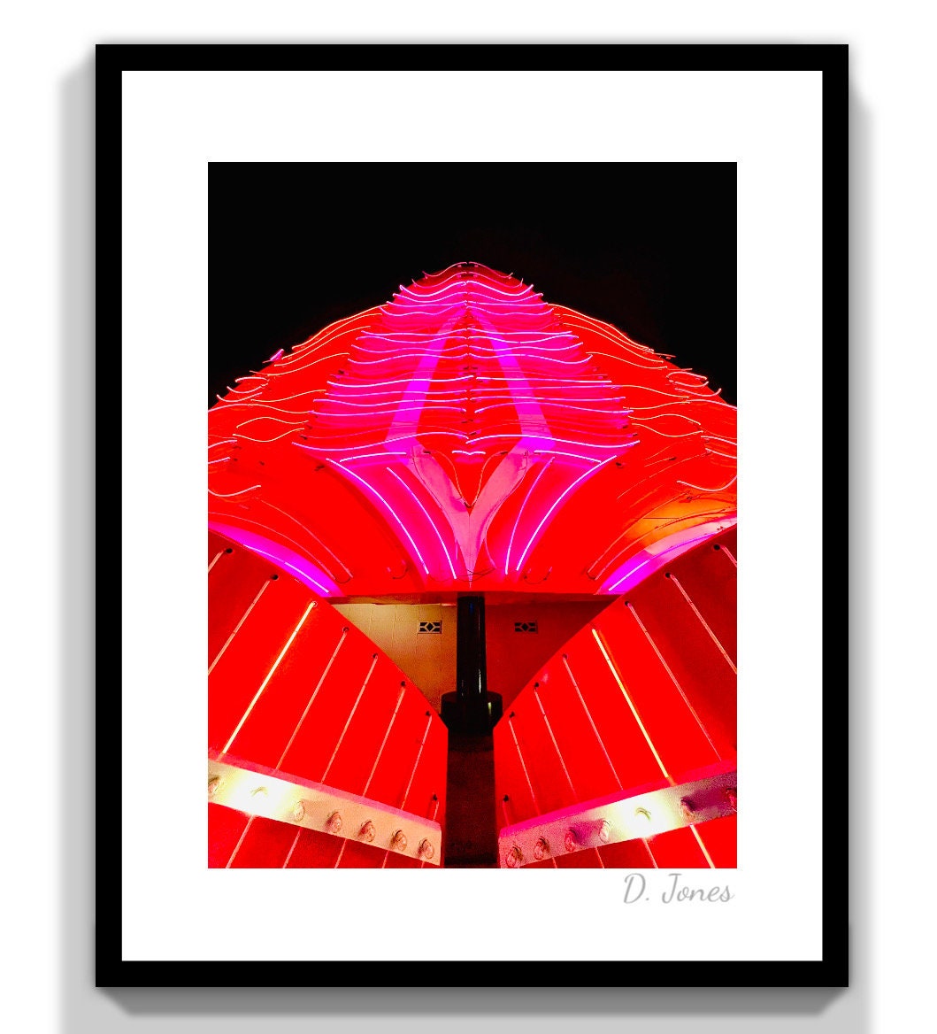 Las Vegas, Nevada ‘neon Bloom’ Neon Sign Flamingo Mid-century Art Deco ...