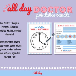 Doctor Pretend Play Printable Bundle for Kids (instant Download) - Etsy