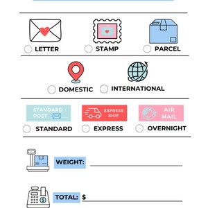 Post Office Pretend Play Printable Bundle for Kids (instant Download ...
