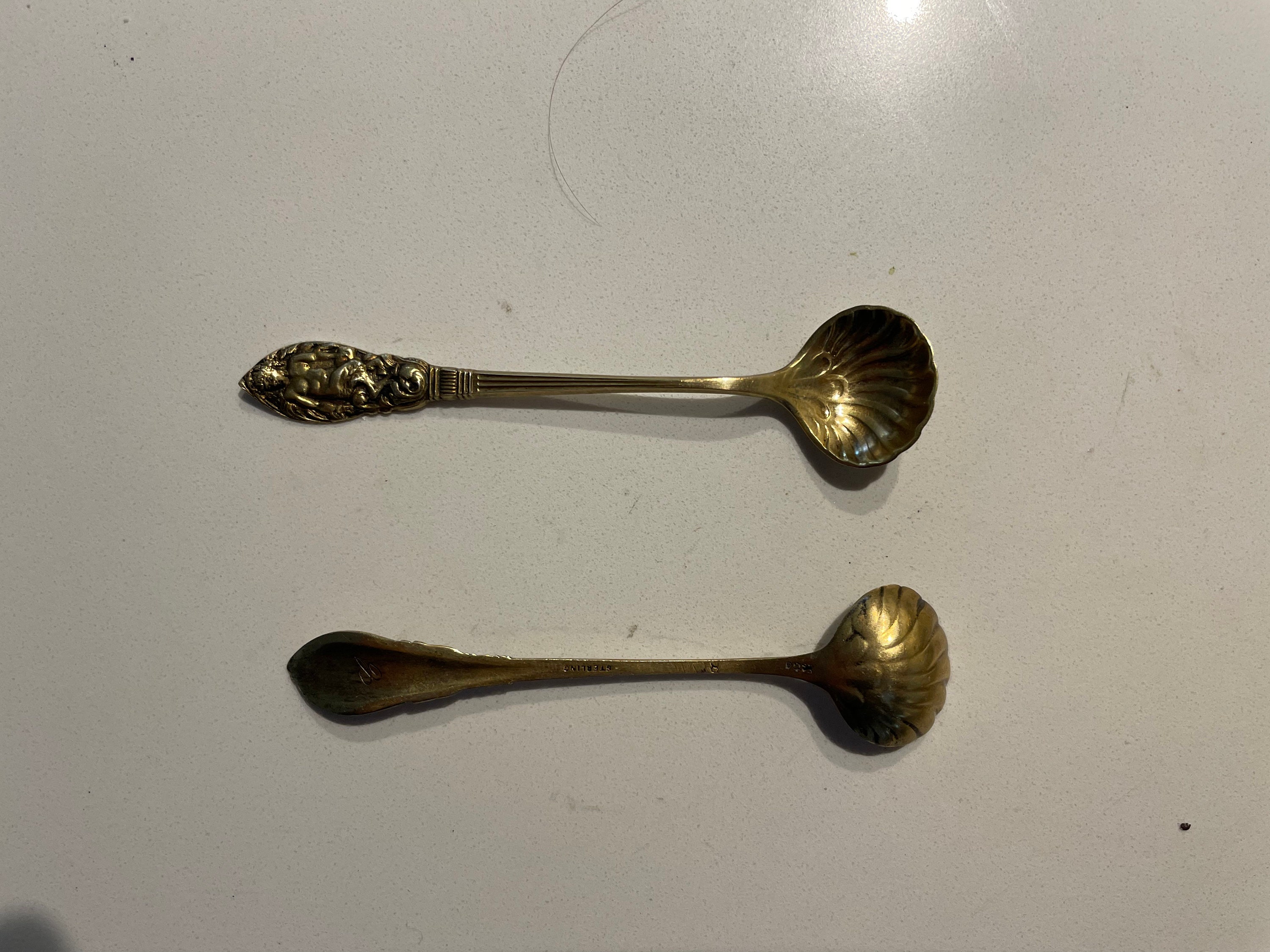 Gorham Sterling Salt Cellars, Ruby Glass Inserts, Original Spoons ...