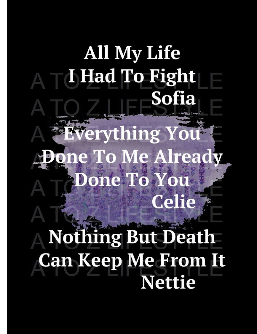 The Color Purple Movie Quotes Poster 1 18x24 Digital - Etsy