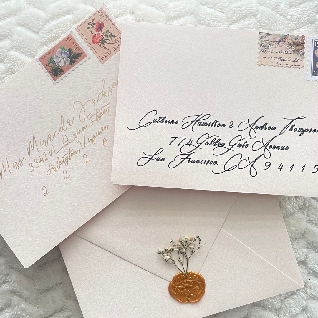 Wedding Envelope Calligraphy - Etsy