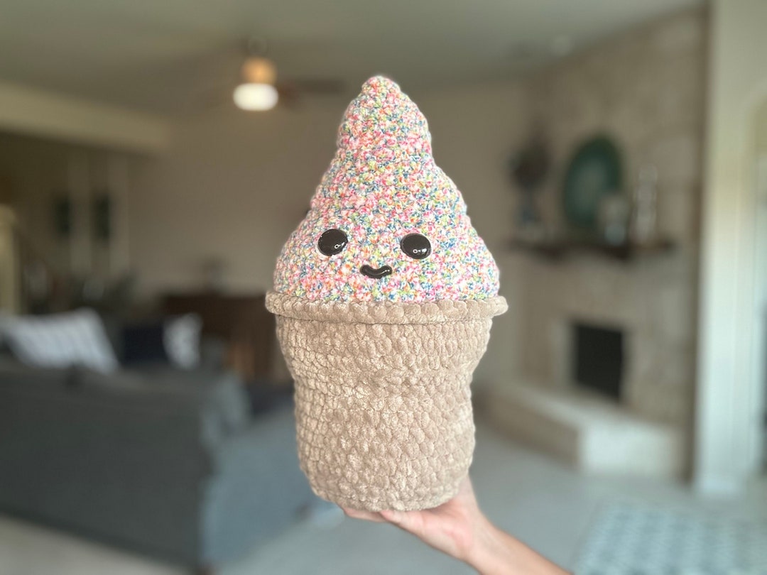 Rainbow Swirl Delight~the Large Confetti Sprinkle Ice Cream Cone ...