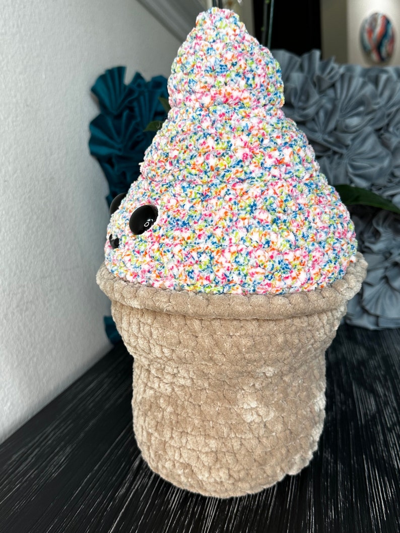 Rainbow Swirl Delight~the Large Confetti Sprinkle Ice Cream Cone ...