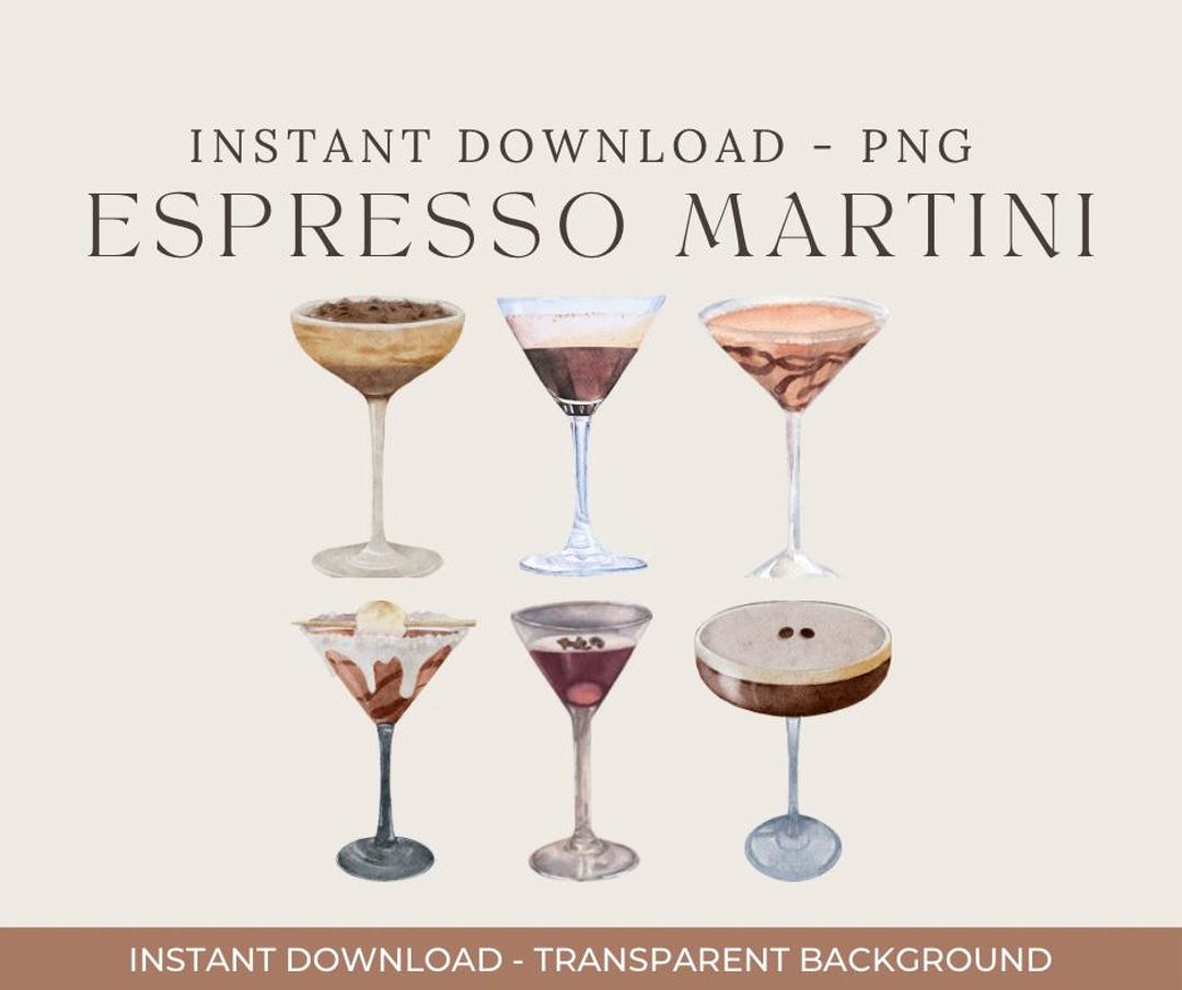 Instant Download Espresso Martini Graphic. Espresso Martini Clip Art ...