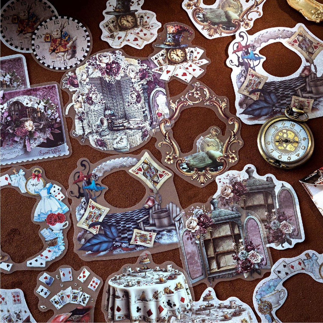 Vintage Diorama Stickers - Seashell, Lace & Forest Theme for DIY ...