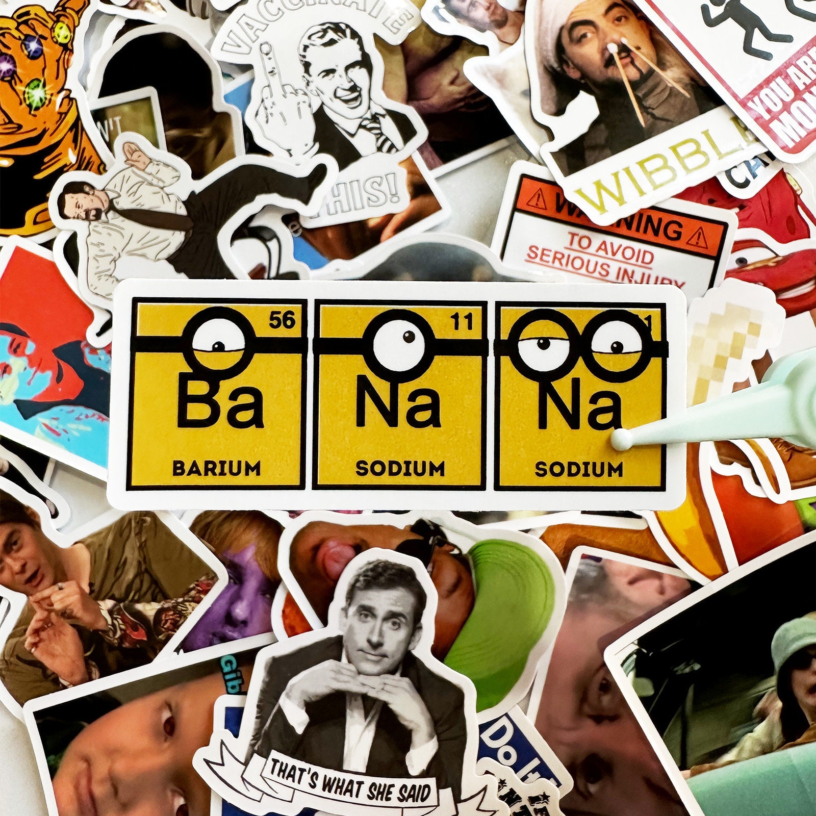 50 Pcs Internet Funny Meme Vinyl Stickers Pack, Large Bulk Sticker for ...