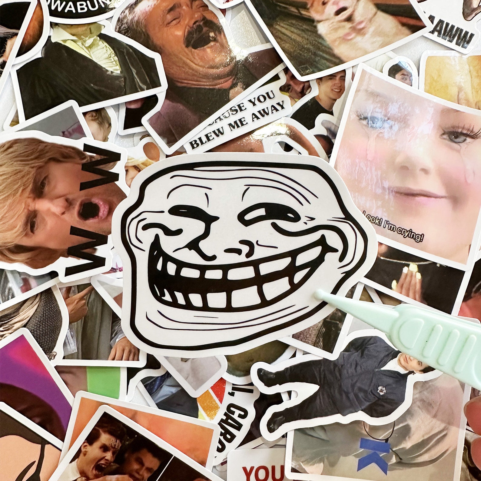 50 Pcs Funny Meme Vinyl Stickers Pack, Large Bulk Sticker for Laptop ...