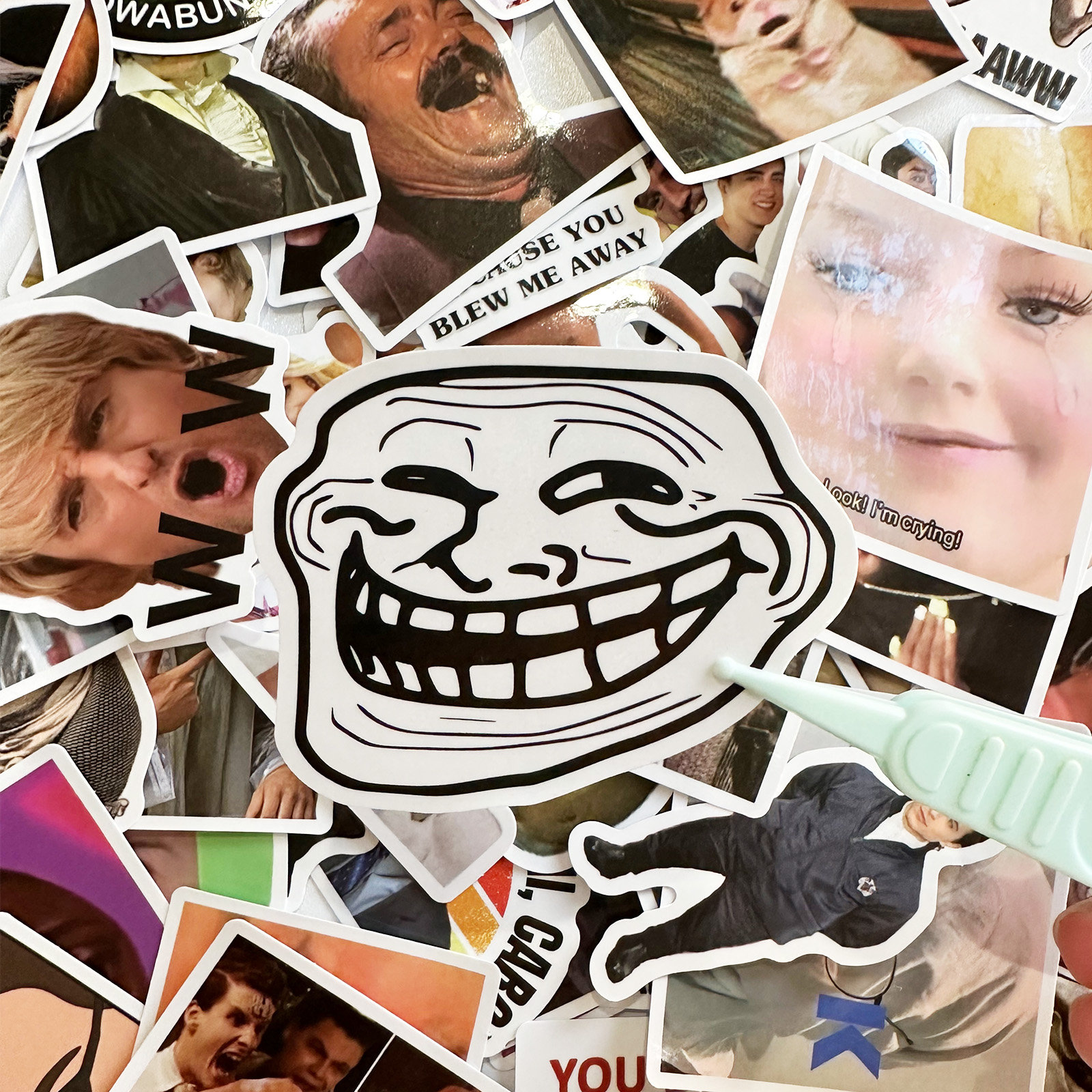 50 Pcs Funny Meme Vinyl Stickers Pack, Large Bulk Sticker for Laptop ...