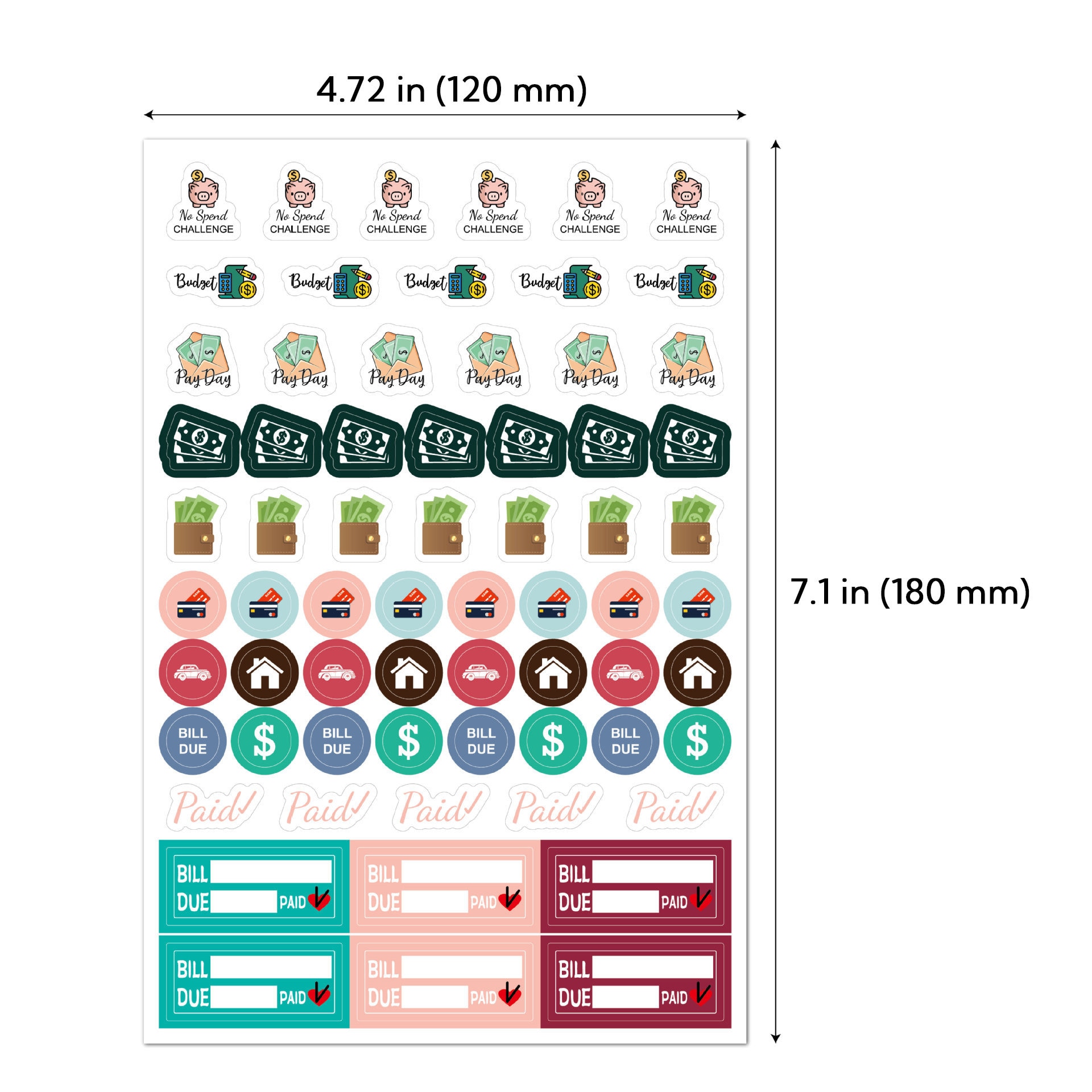 Planner Stickers Pack, 8 Sheets Stickers Variety Assortment Bundle ...