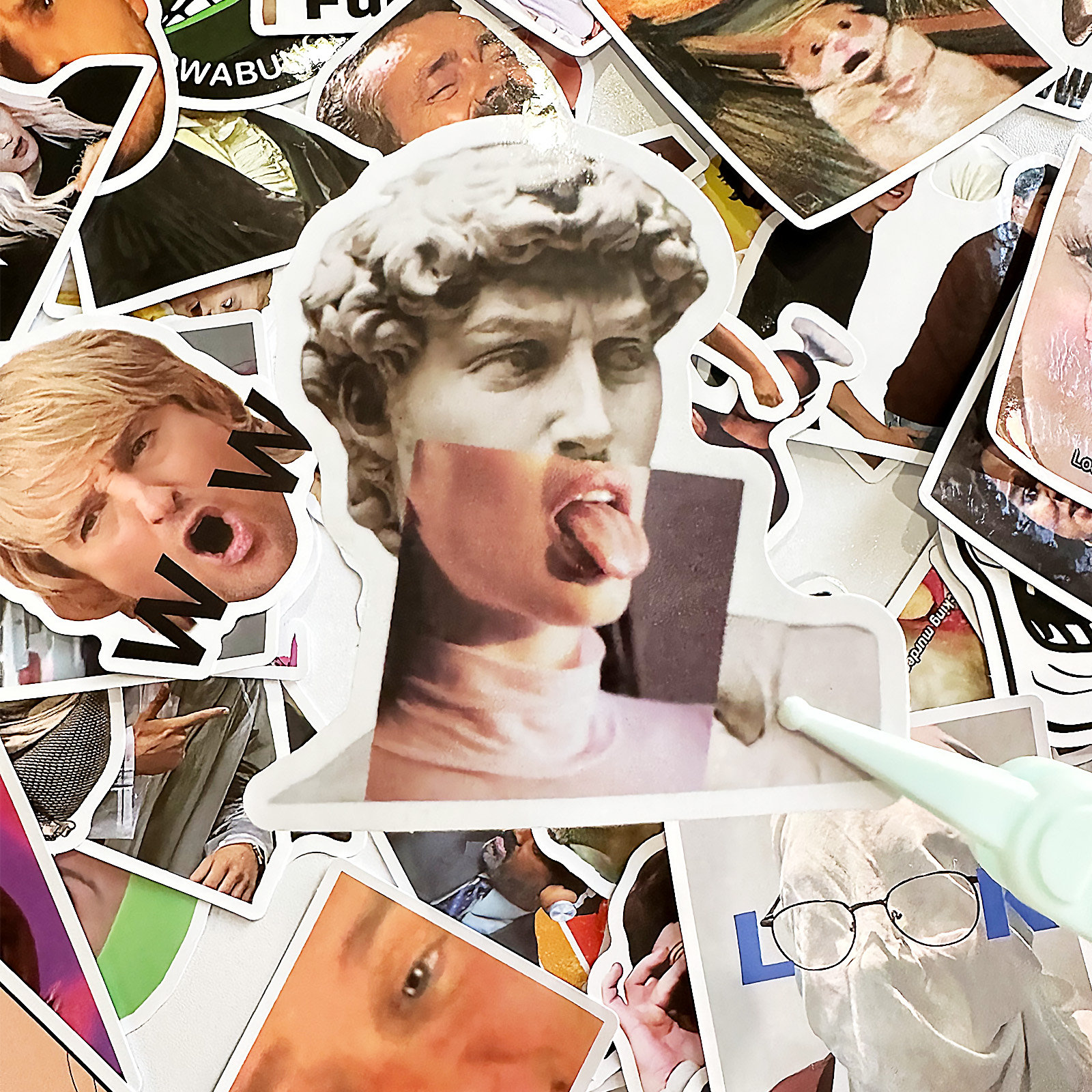 50 Pcs Funny Meme Vinyl Stickers Pack, Large Bulk Sticker for Laptop ...