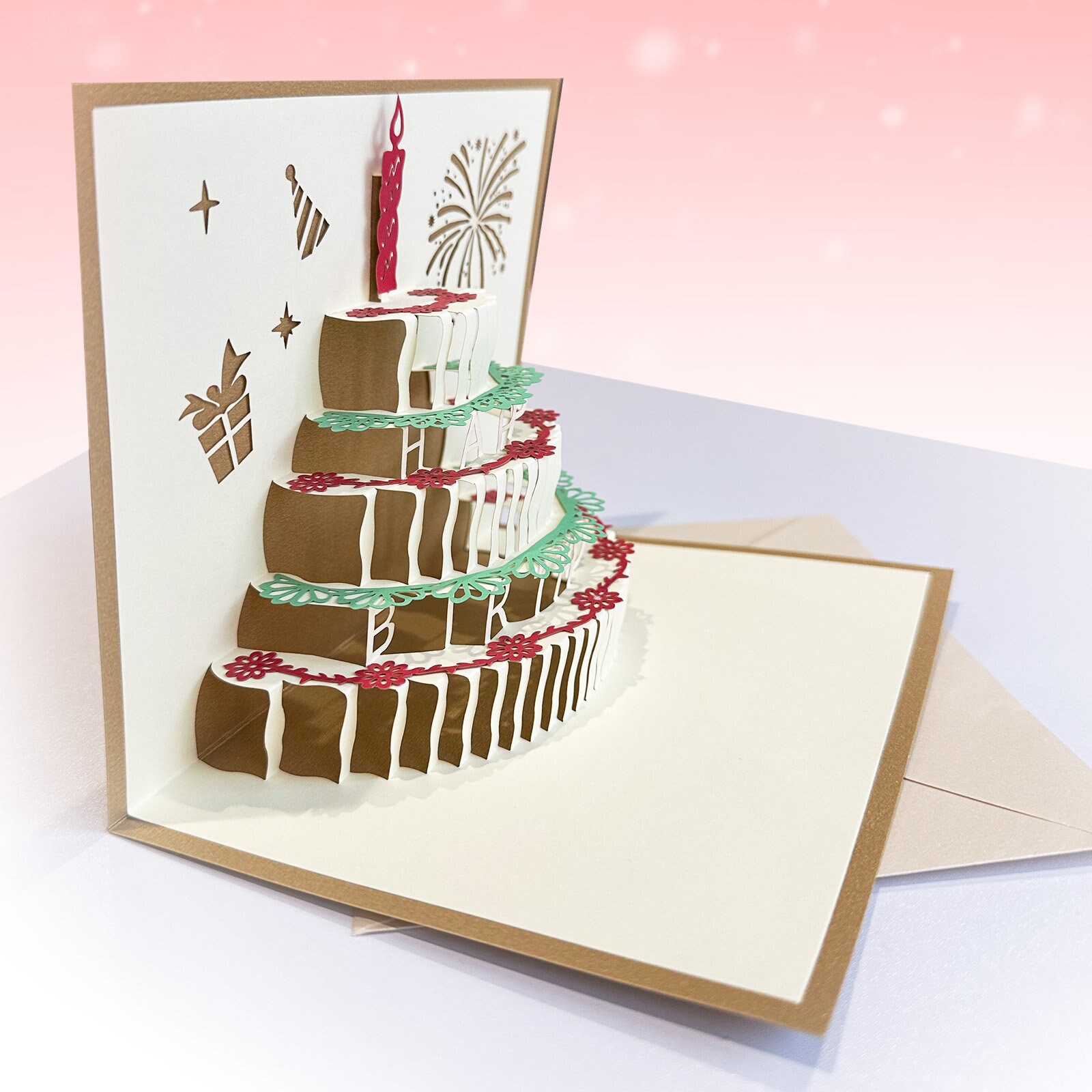 3D Pop up Birthday Cards,warming Birthday Cake Happy Birthday Card ...