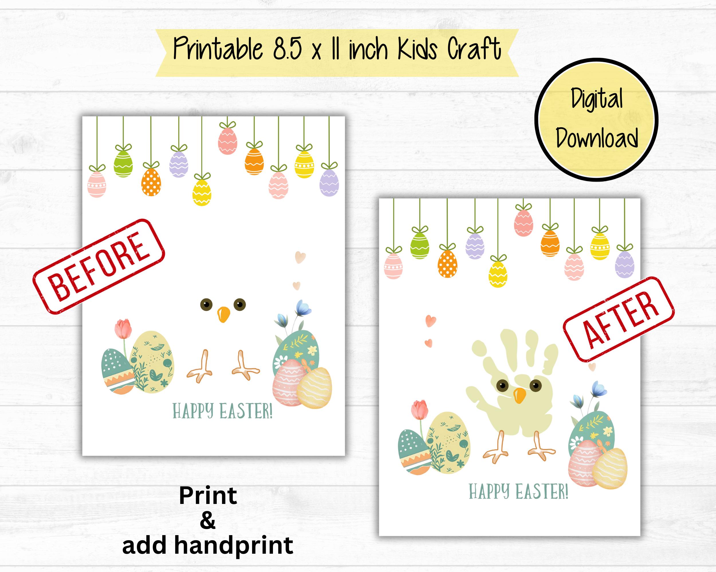 PRINTABLE Easter Handprint Kids Craft. Child Keepsake. Sunday School ...