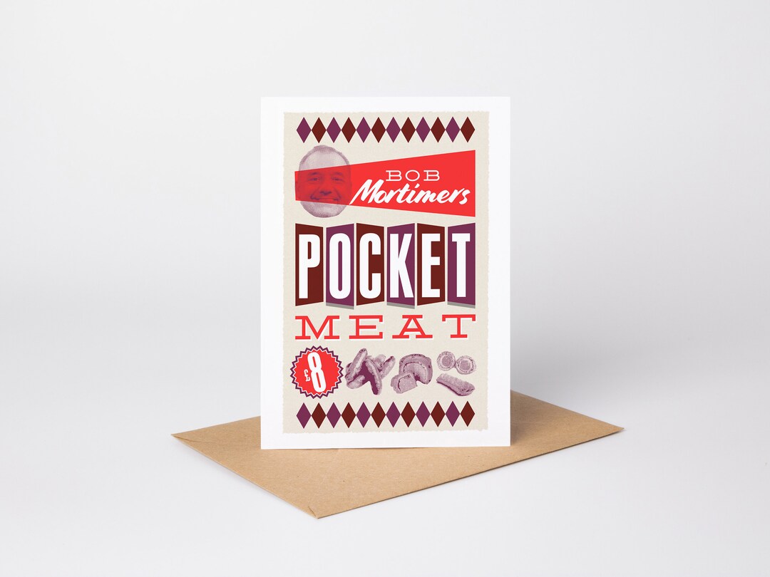 Bob Mortimer Pocket Meat Birthday Card Funny Birthday Card Card for Her ...