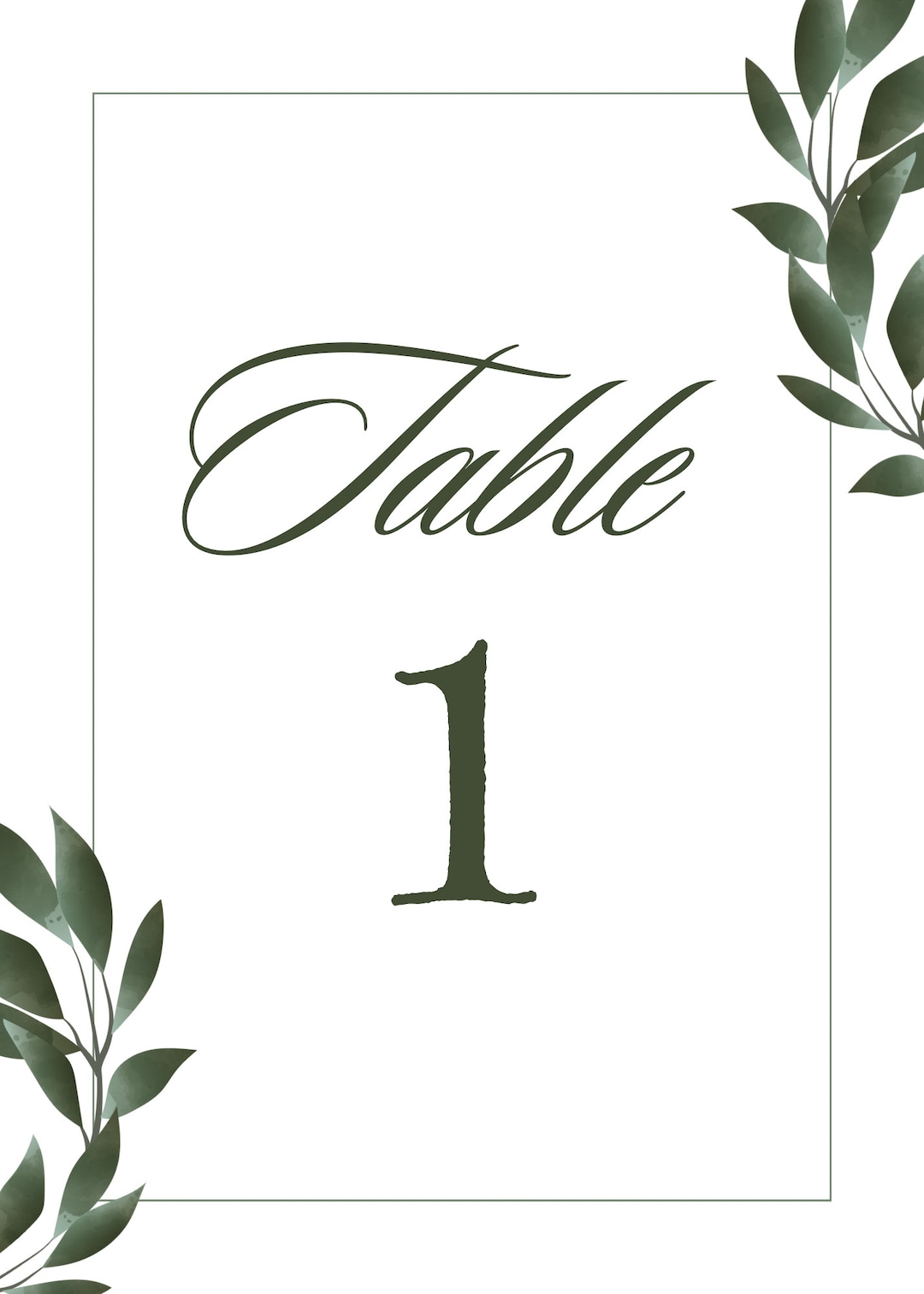 Table Numbers Wedding Signs, Printable 5x7 Table Numbers 1-20, Event ...