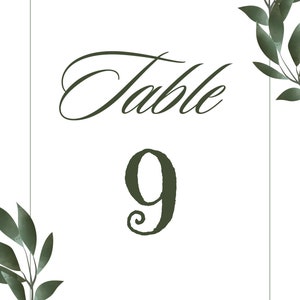Table Numbers Wedding Signs, Printable 5x7 Table Numbers 1-20, Event ...