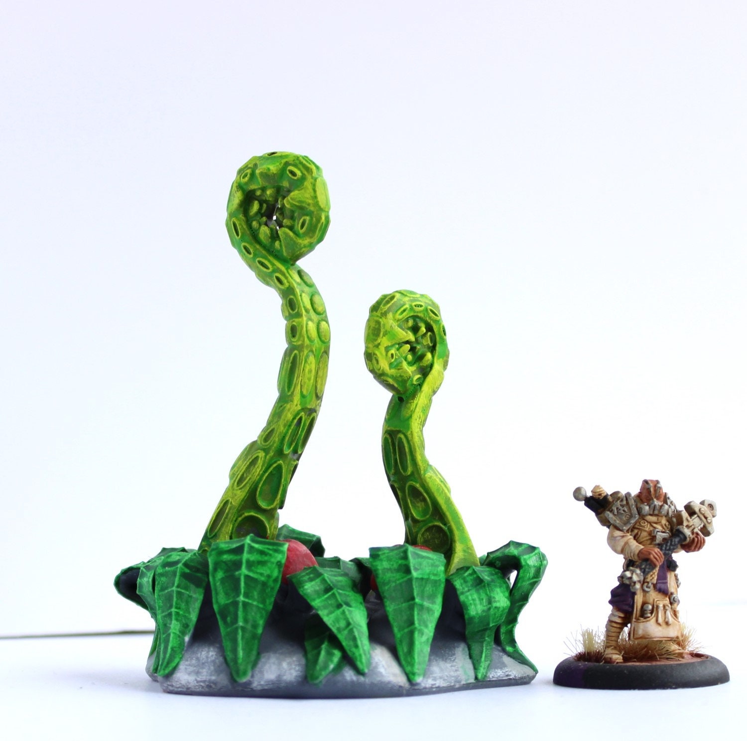 Alien Plant Painted Terrain double Fern for Wargaming Like Warhammer ...
