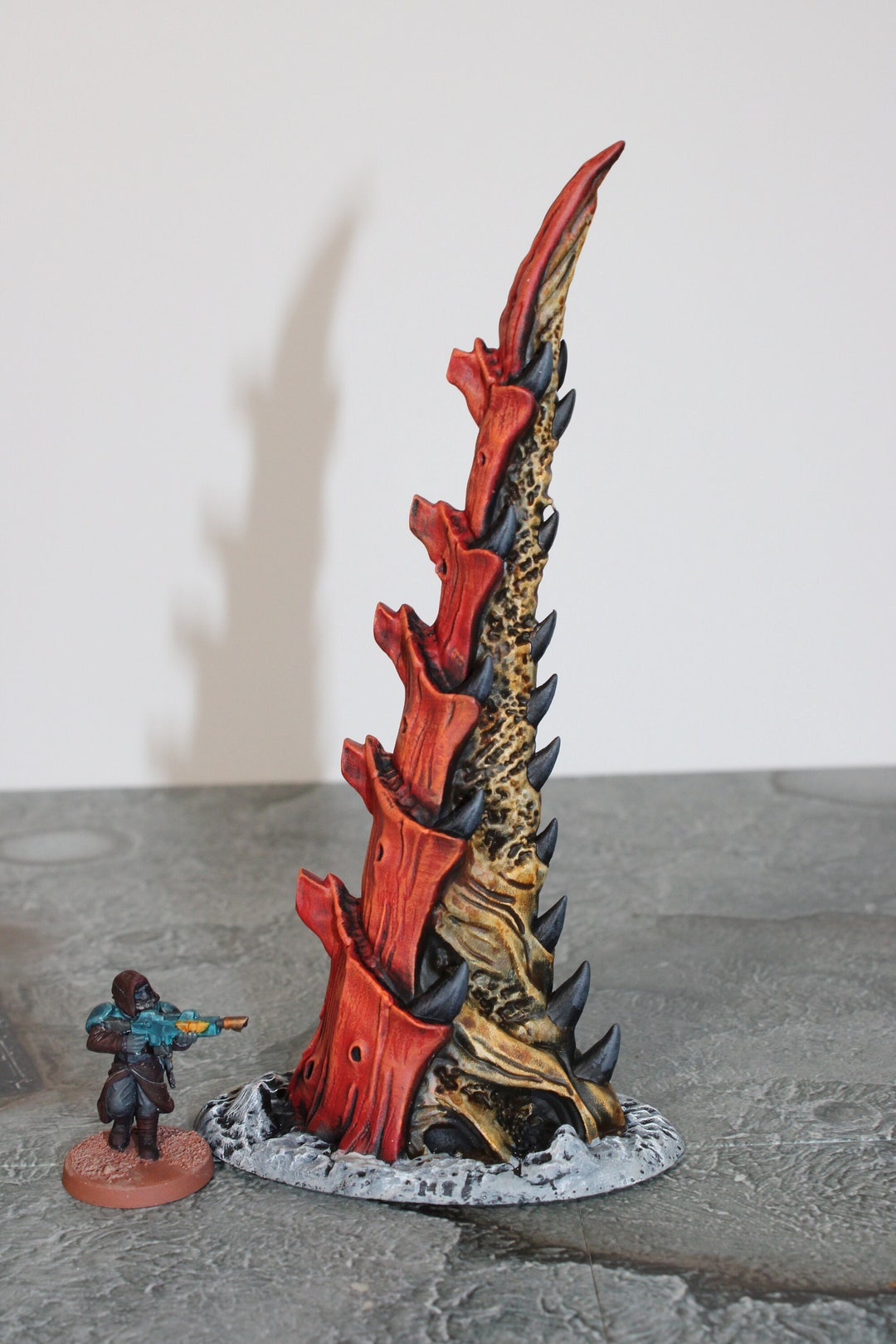 Painted Alien Hive Tall Spire B for Wargames Like Warhammer 40,000 With ...
