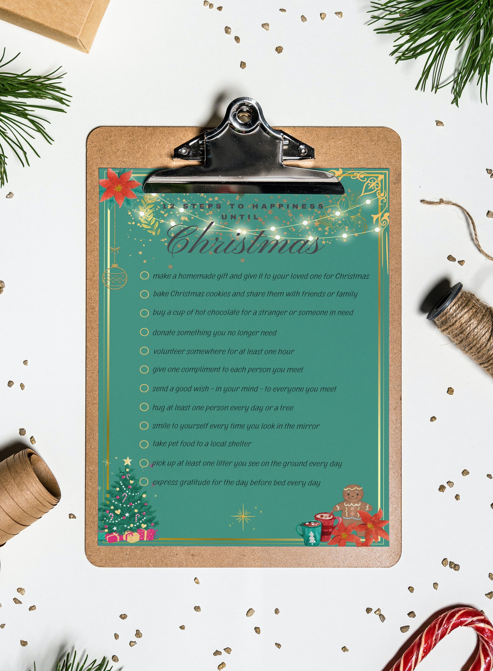 Christmas To-do List, 12 Steps to Happiness Until Christmas Check List ...