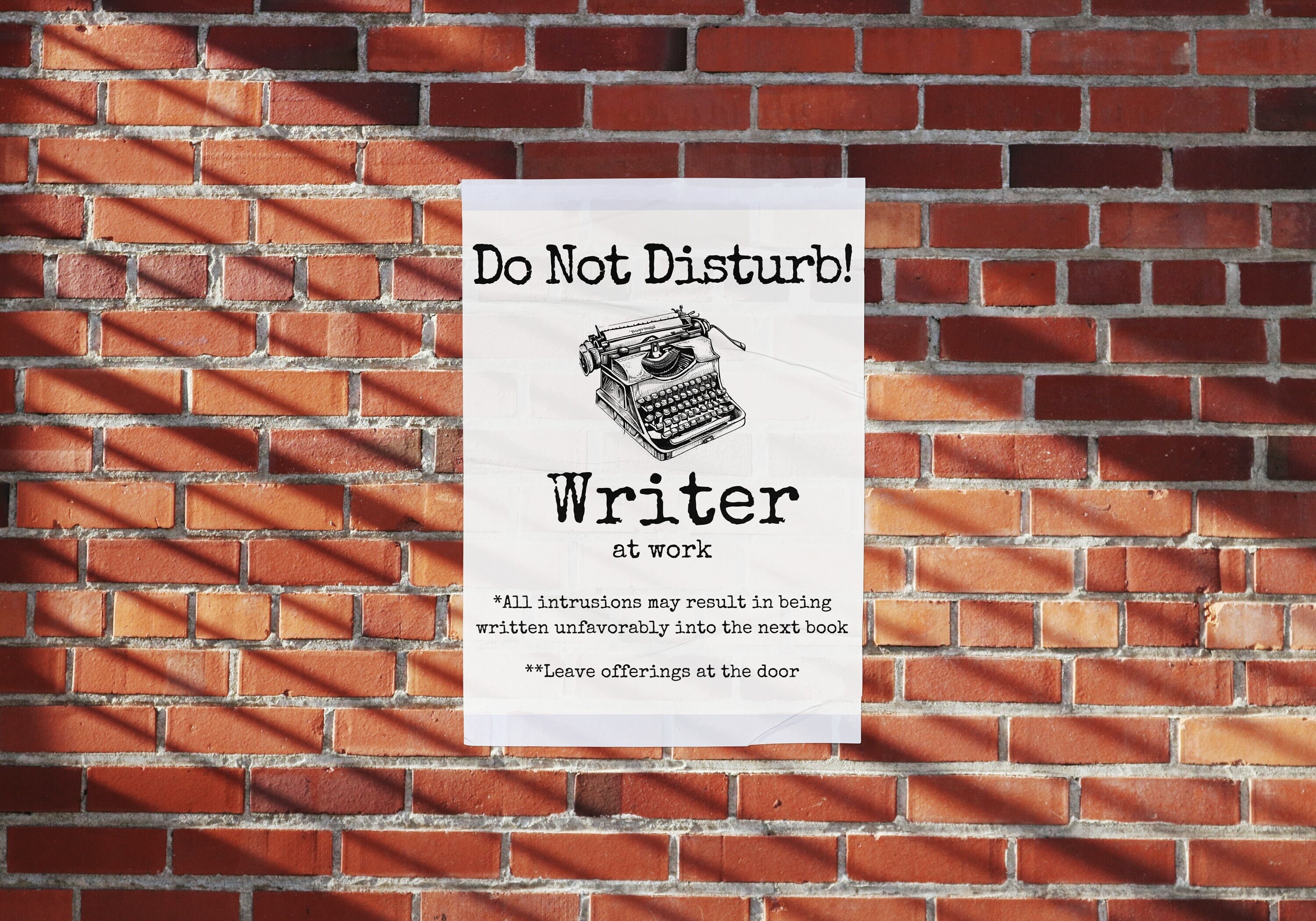 Writer Poster, Poster for Writers, Do Not Disturb, Writing Poster ...