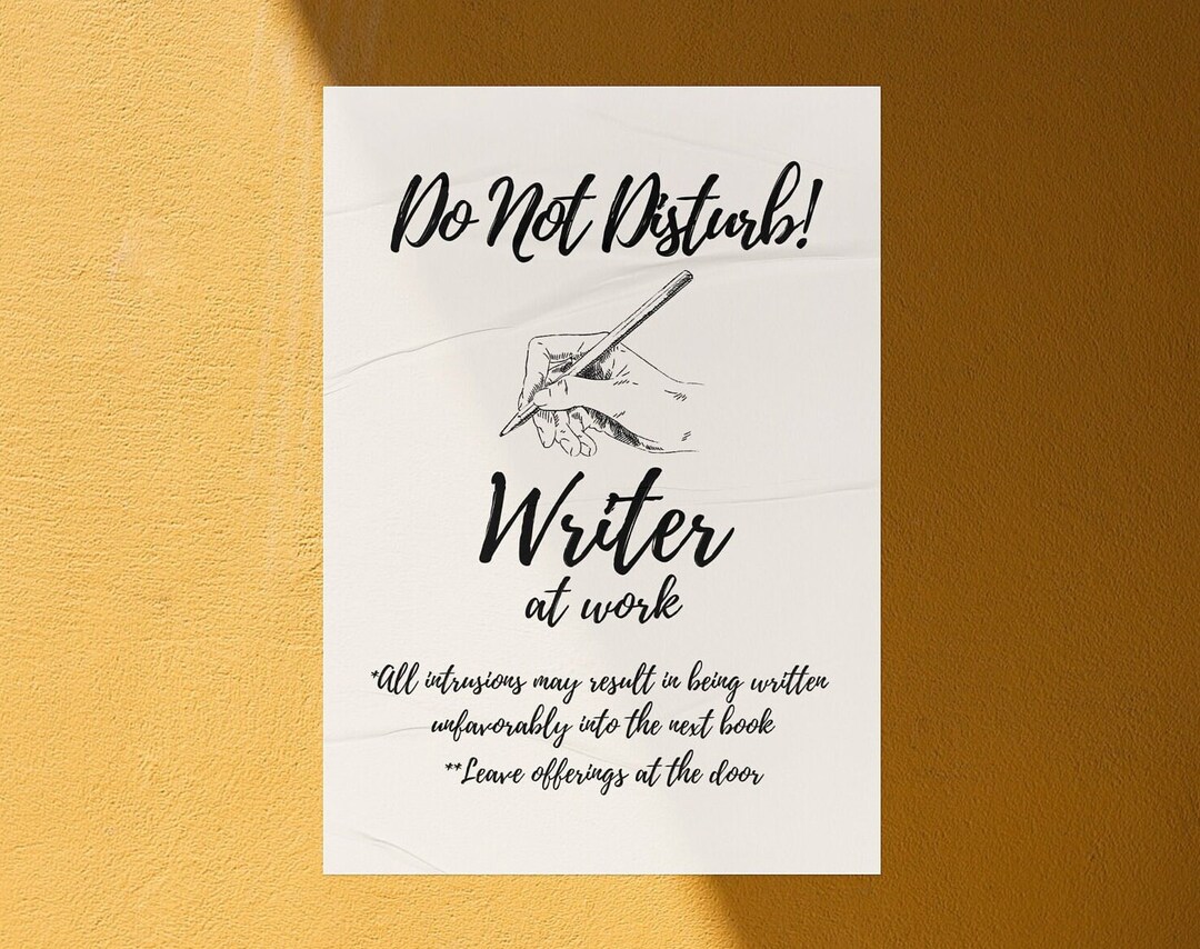 Writing Poster, Poster for Writers, Writing Decor, Handwriting Poster ...