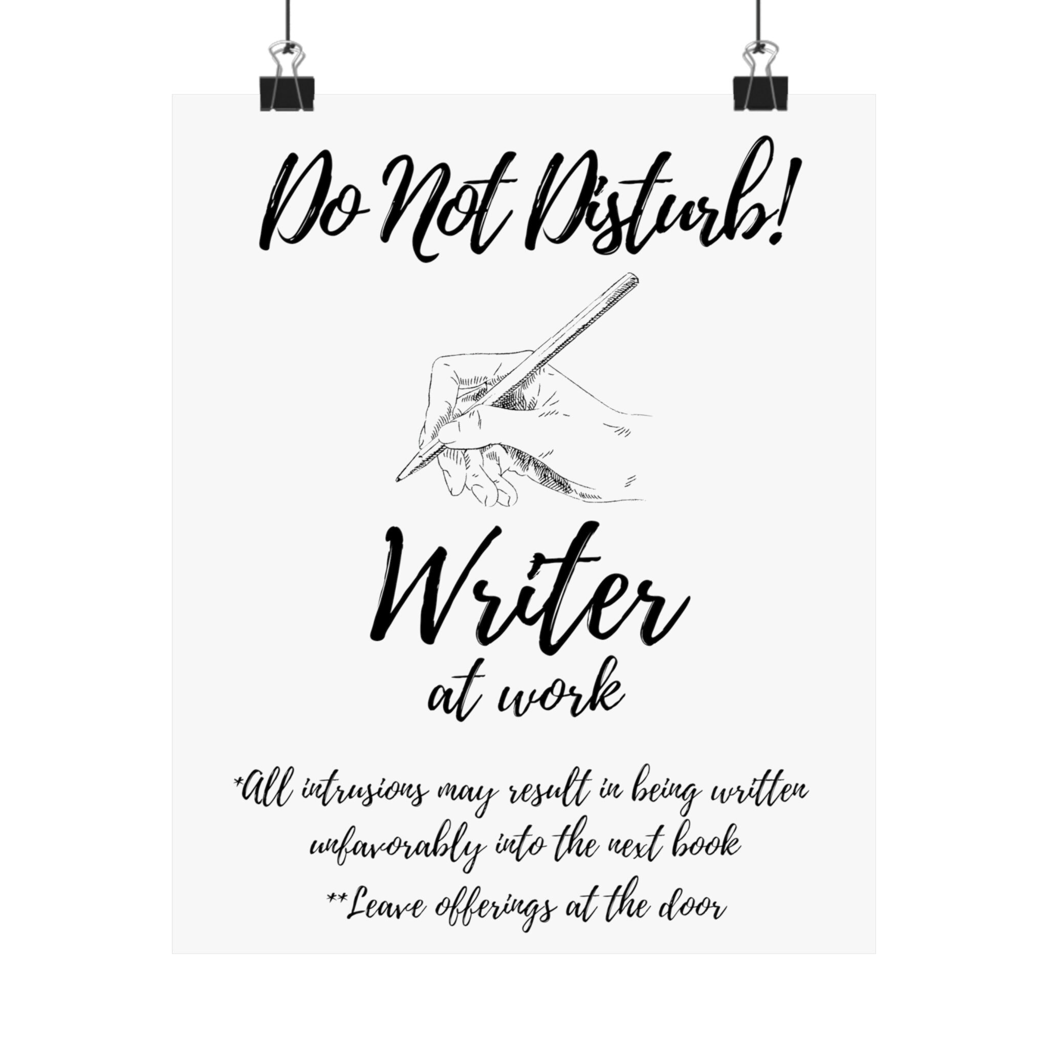 Writing Poster, Poster for Writers, Writing Decor, Handwriting Poster ...