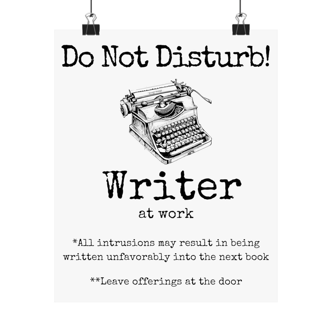 Writer Poster, Poster for Writers, Do Not Disturb, Writing Poster ...
