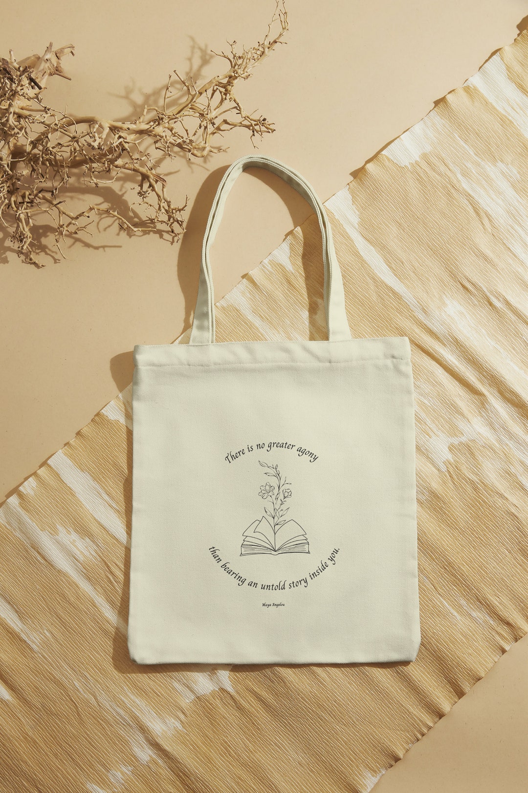 Untold Story Tote Bag, Maya Angelou Quote Tote, Tote Bag for Readers ...