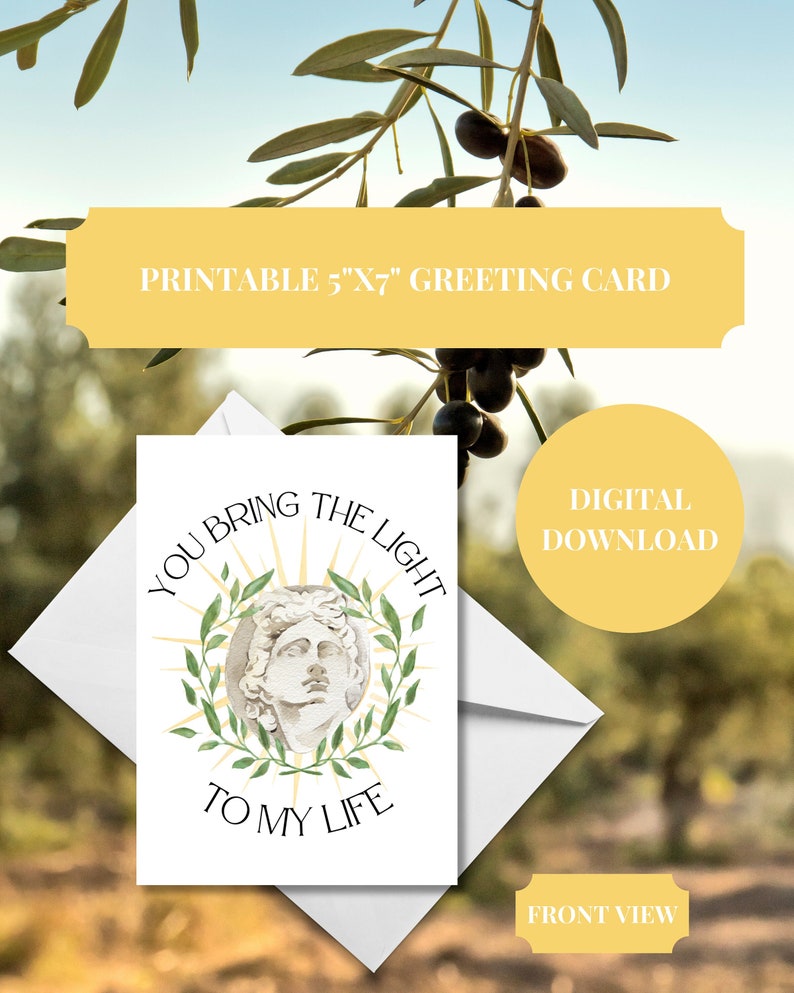 Greek Mythology Card, Mythology Valentine, Valentine Card, Valentine's ...