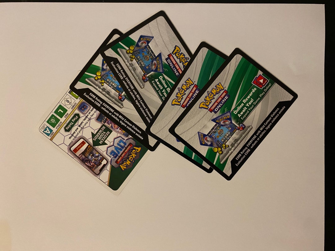 12 TCG Pokemon Code Cards - Etsy